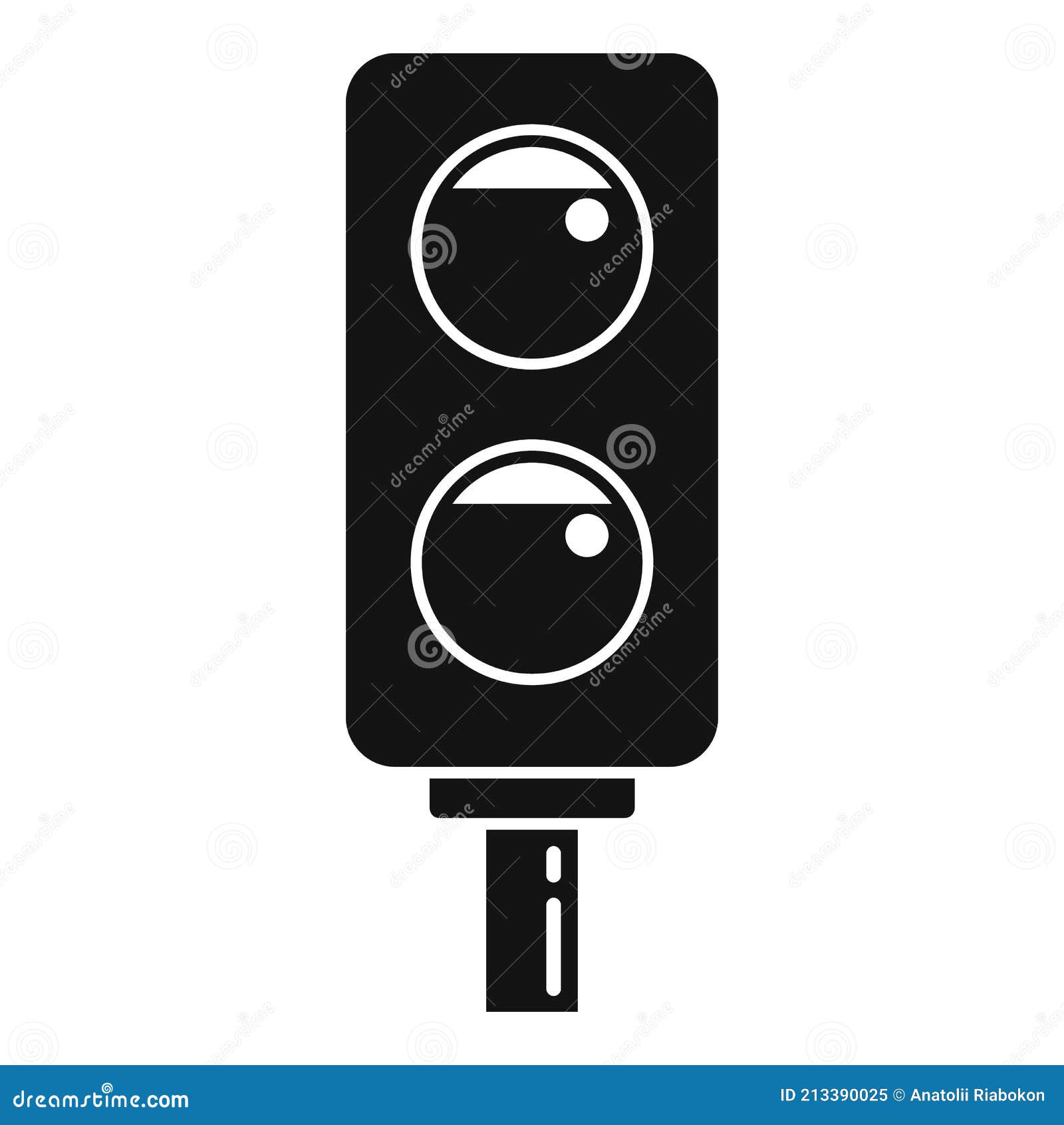 Electric Train Traffic Light Icon, Simple Style Stock Vector ...
