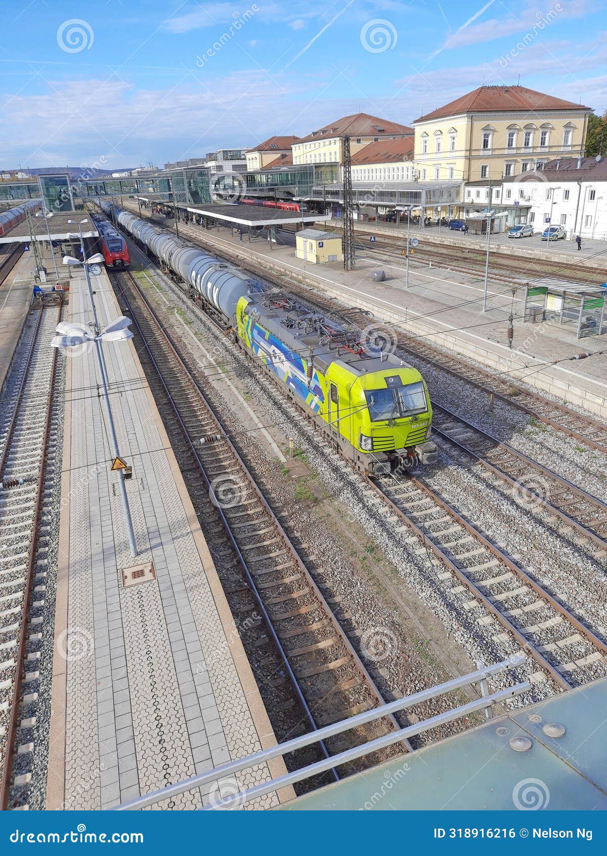 Electric Train for Transporting People and Cargo Editorial Photo ...
