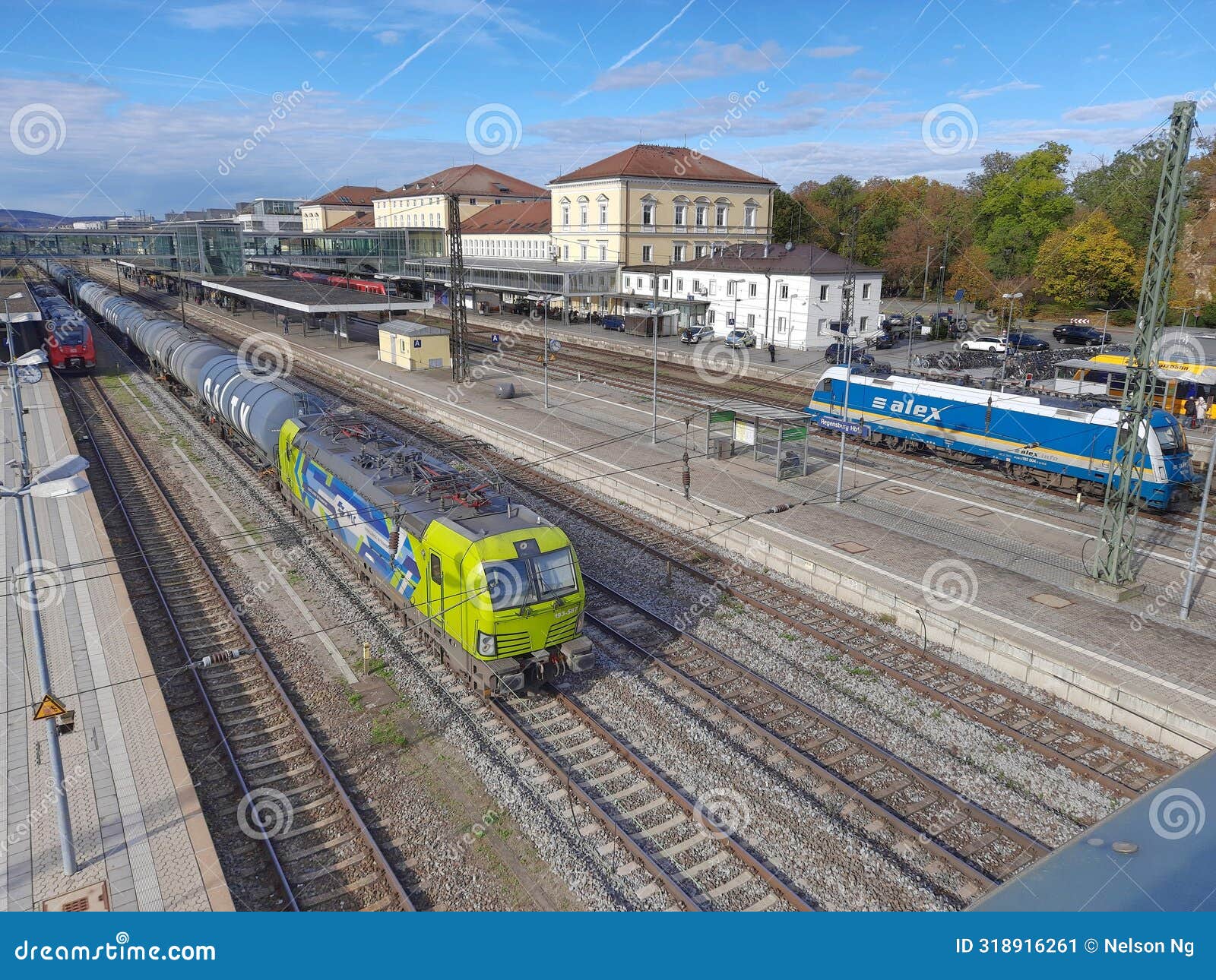 Electric Train for Transporting People and Cargo Editorial Photo ...