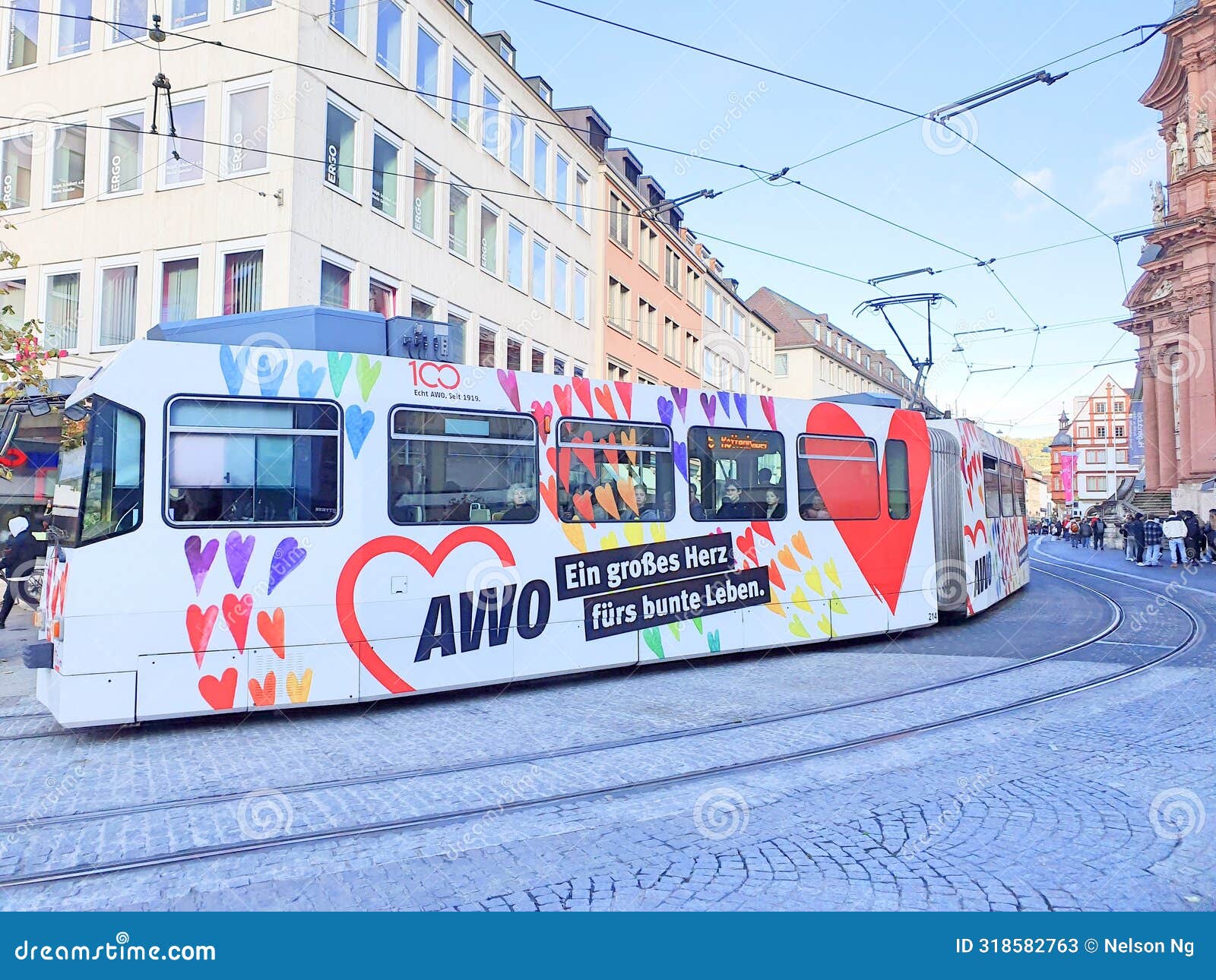 Electric Train for Transporting People and Cargo Editorial Stock Photo ...