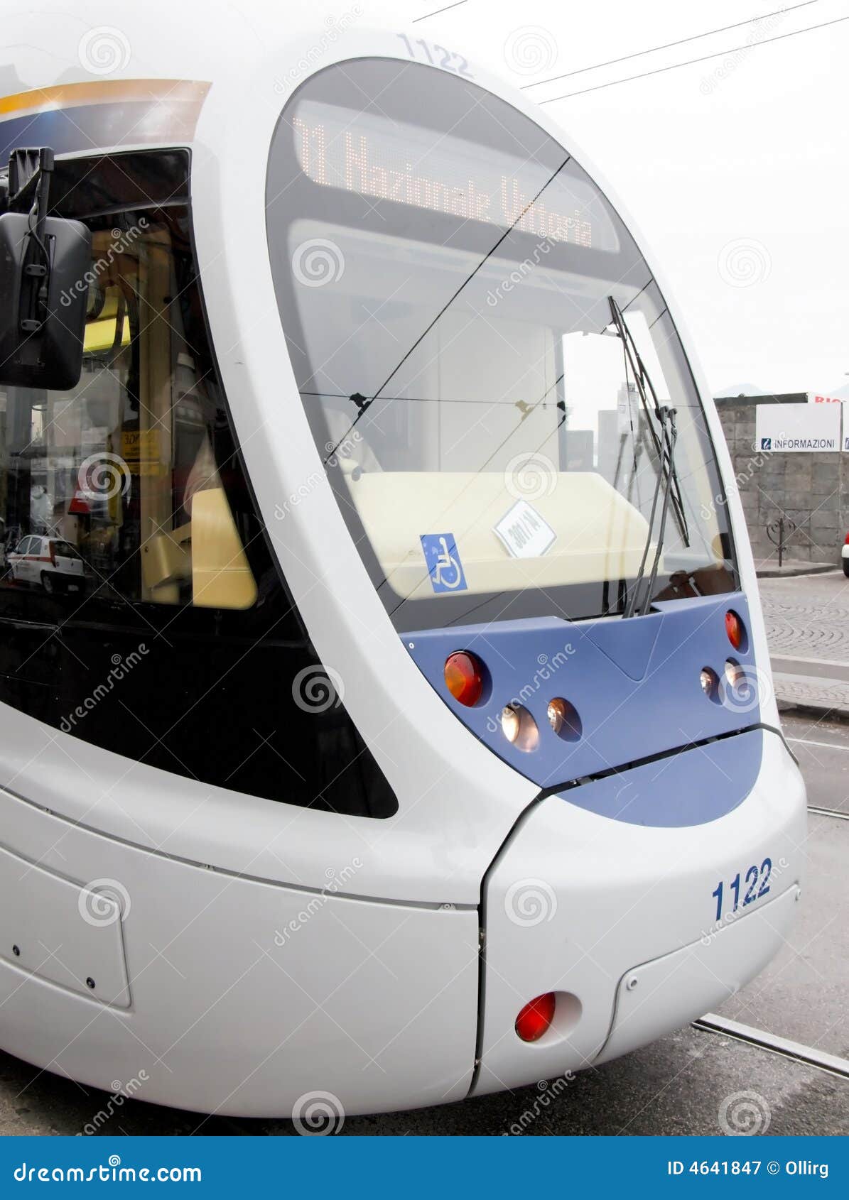 Electric Tram Cable Suspended Above Light Rail Line Stock Photo ...