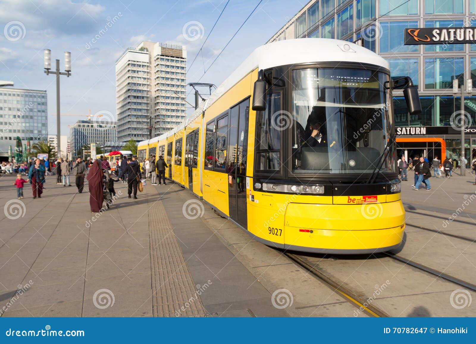 Electric Tram Train at Alexanderplatz in Berlin, Germany. Editorial ...