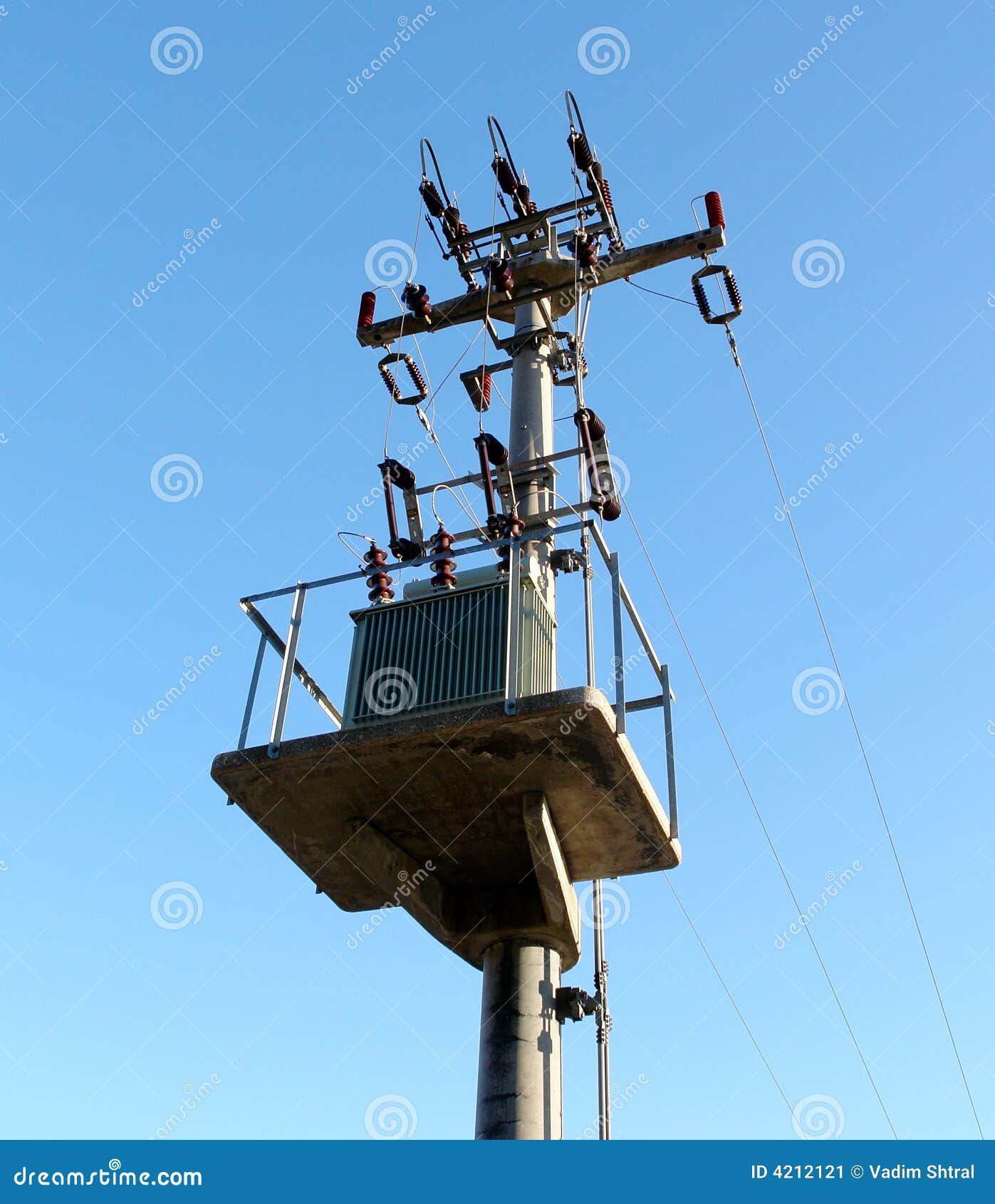 Mast Transformer Substation Stock Photo | CartoonDealer.com #22875156