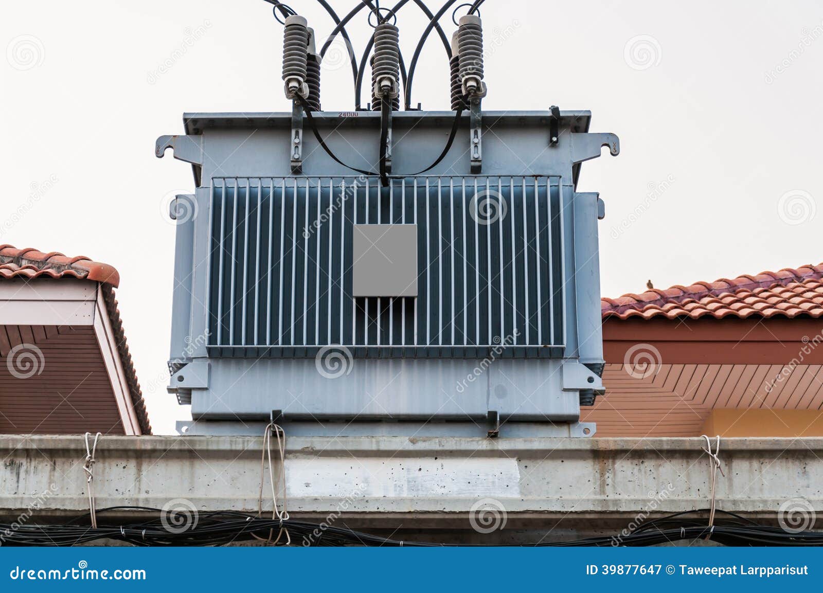 Electric transformer stock image. Image of tower, industrial - 39877647