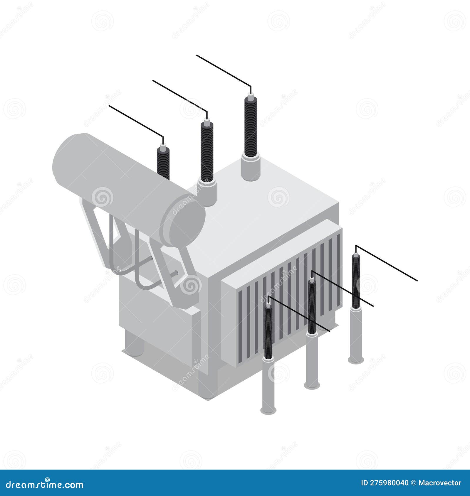 Electric Transformer Icon stock vector. Illustration of substation ...