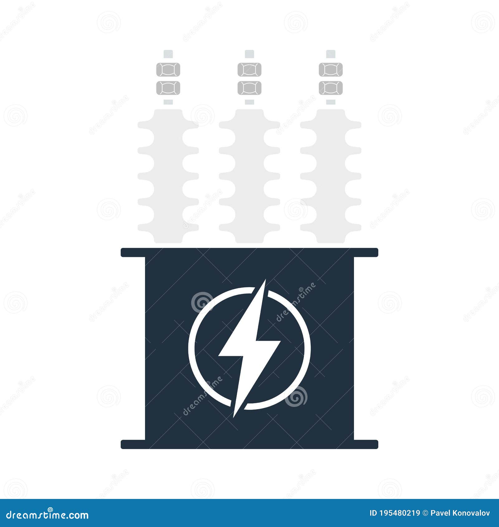 Electric Transformer Icon stock vector. Illustration of electrical ...