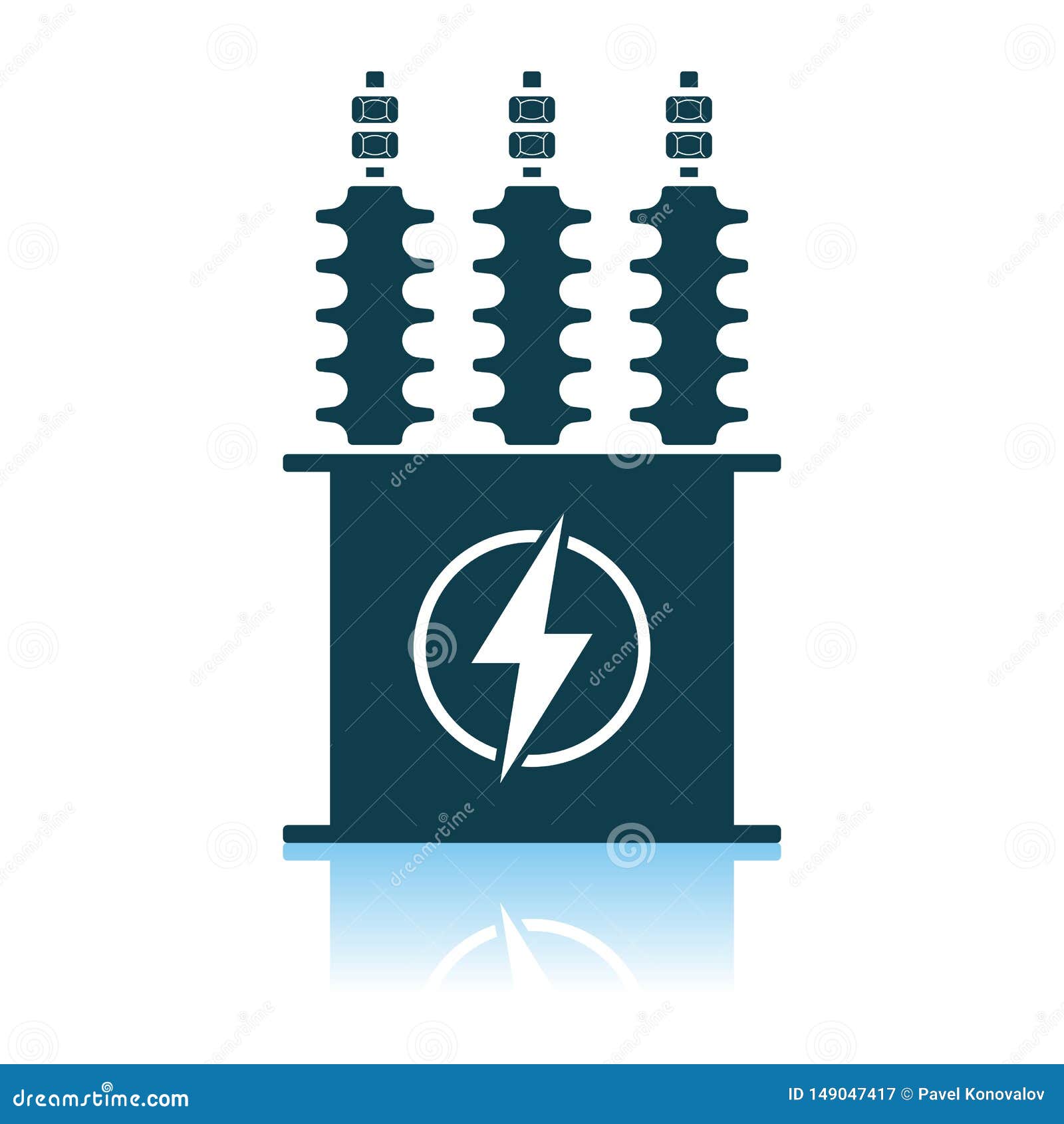 Electric Transformer Icon stock vector. Illustration of danger - 149047417