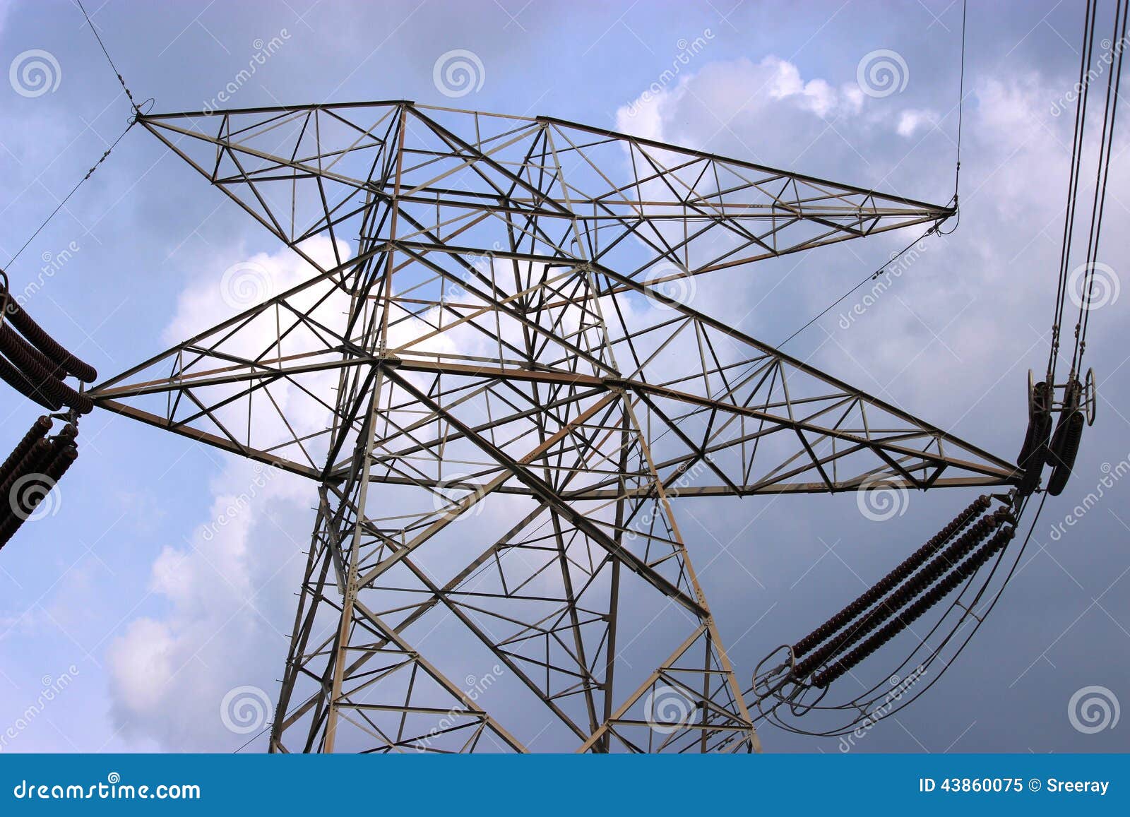 Electric transformer stock image. Image of lines, cable - 43860075