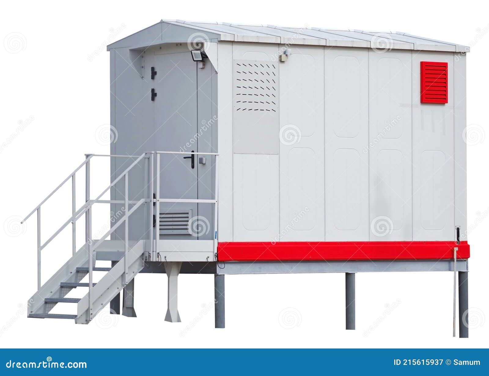 Electric Transformer Room Building on a White Stock Image - Image of ...