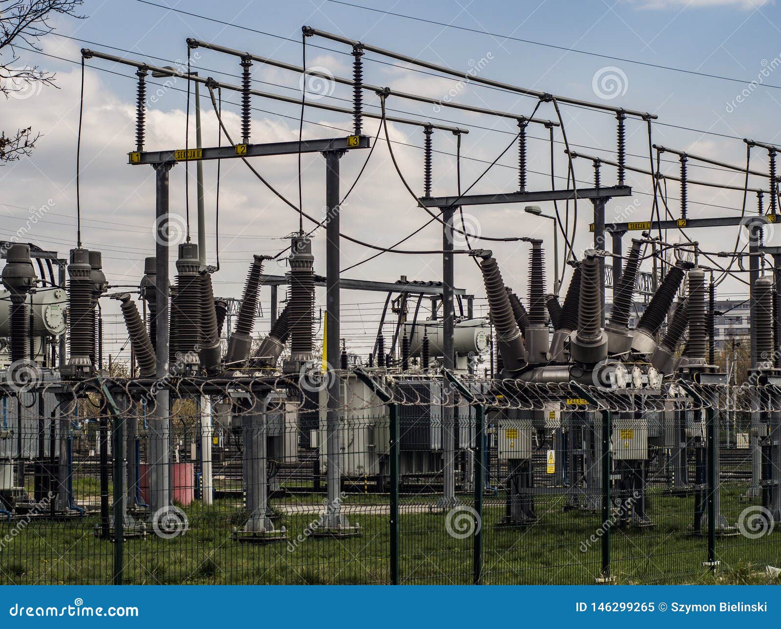 Electric Transformers of Railway Lines Stock Image - Image of generator ...