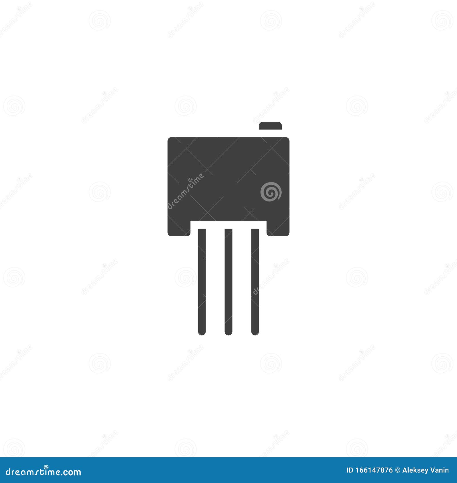 Electric Transistor Chip Vector Icon Stock Vector - Illustration of ...