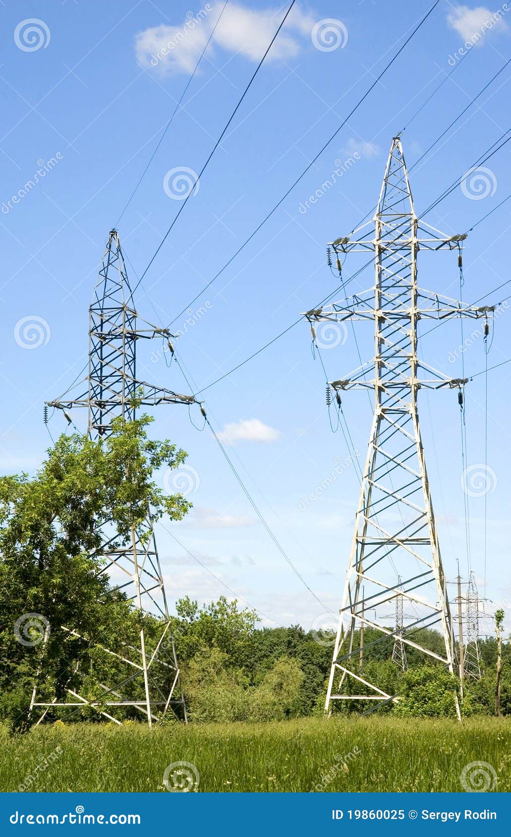 Electric transmission line stock image. Image of electrical - 19860025