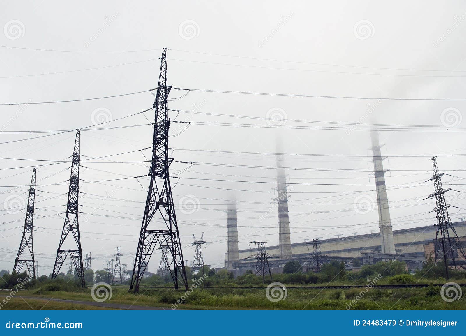 Electric transmission line stock image. Image of high - 24483479