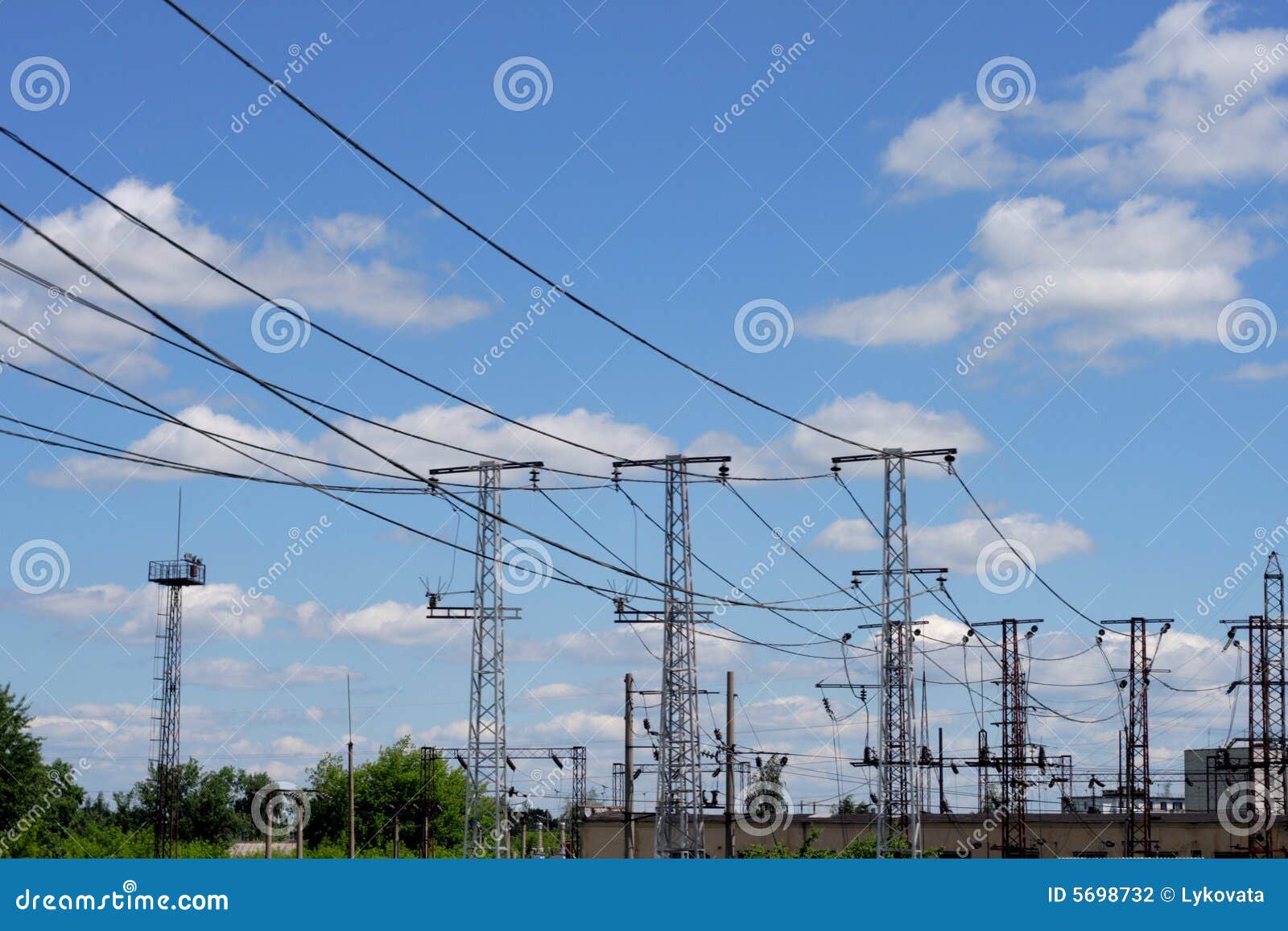 Electric transmission line stock photo. Image of electricity - 5698732