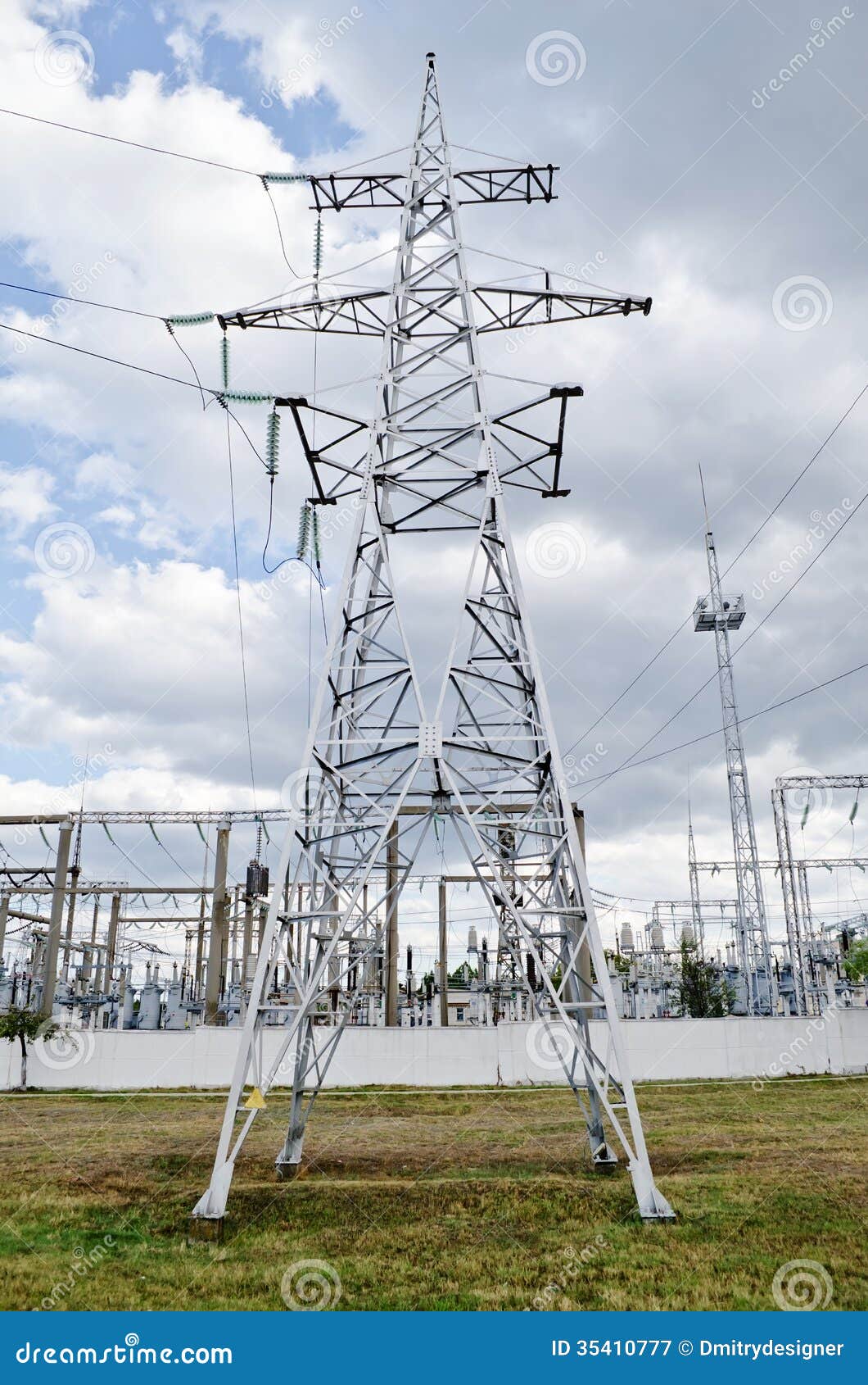 Electric transmission line stock image. Image of voltage - 35410777