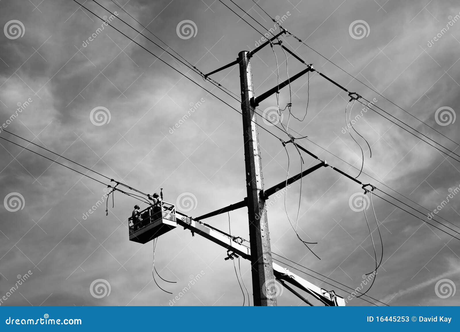 Electric Transmission Line Construction Stock Image - Image of ...