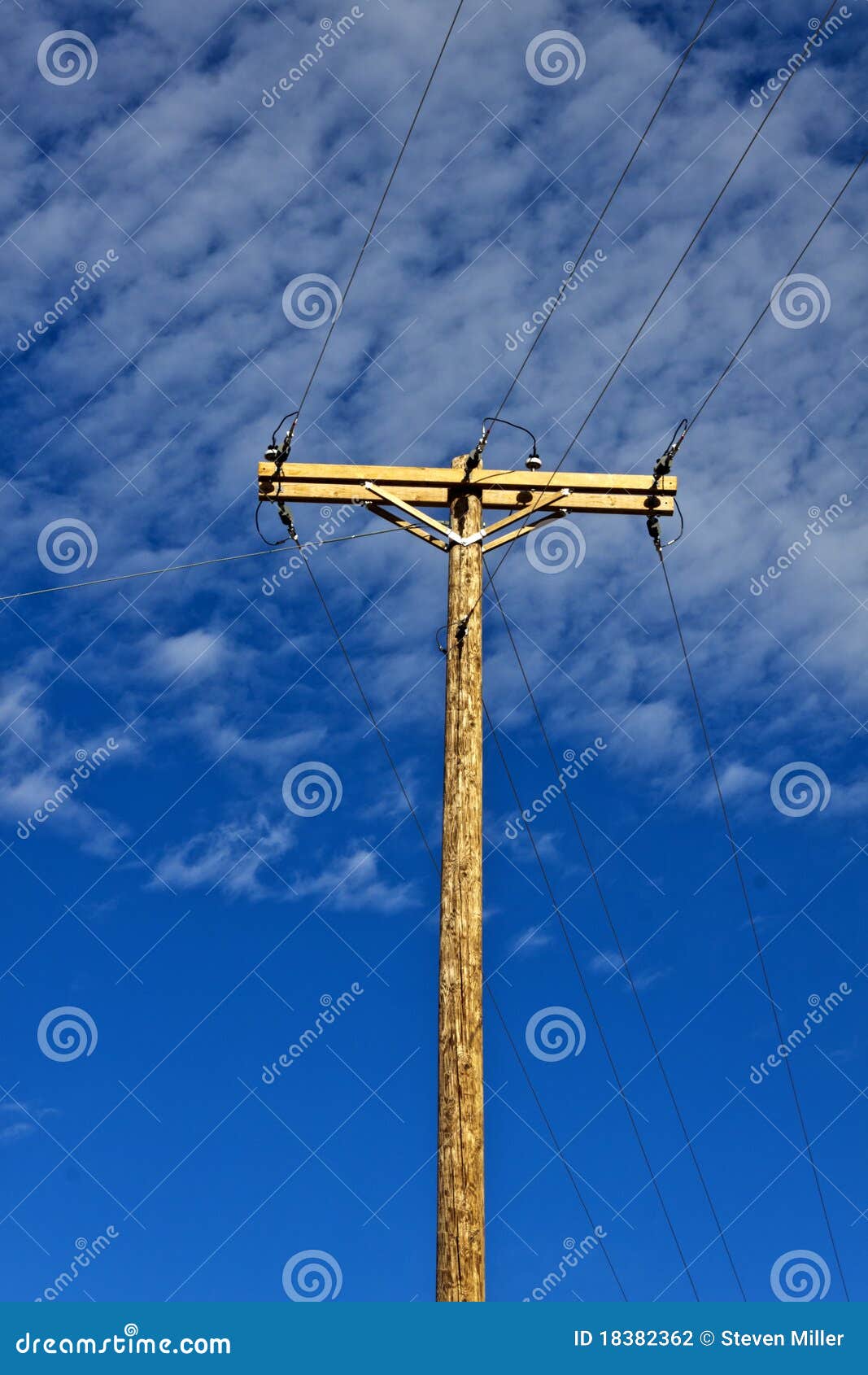 Electric Transmission Pole stock photo. Image of wires - 18382362