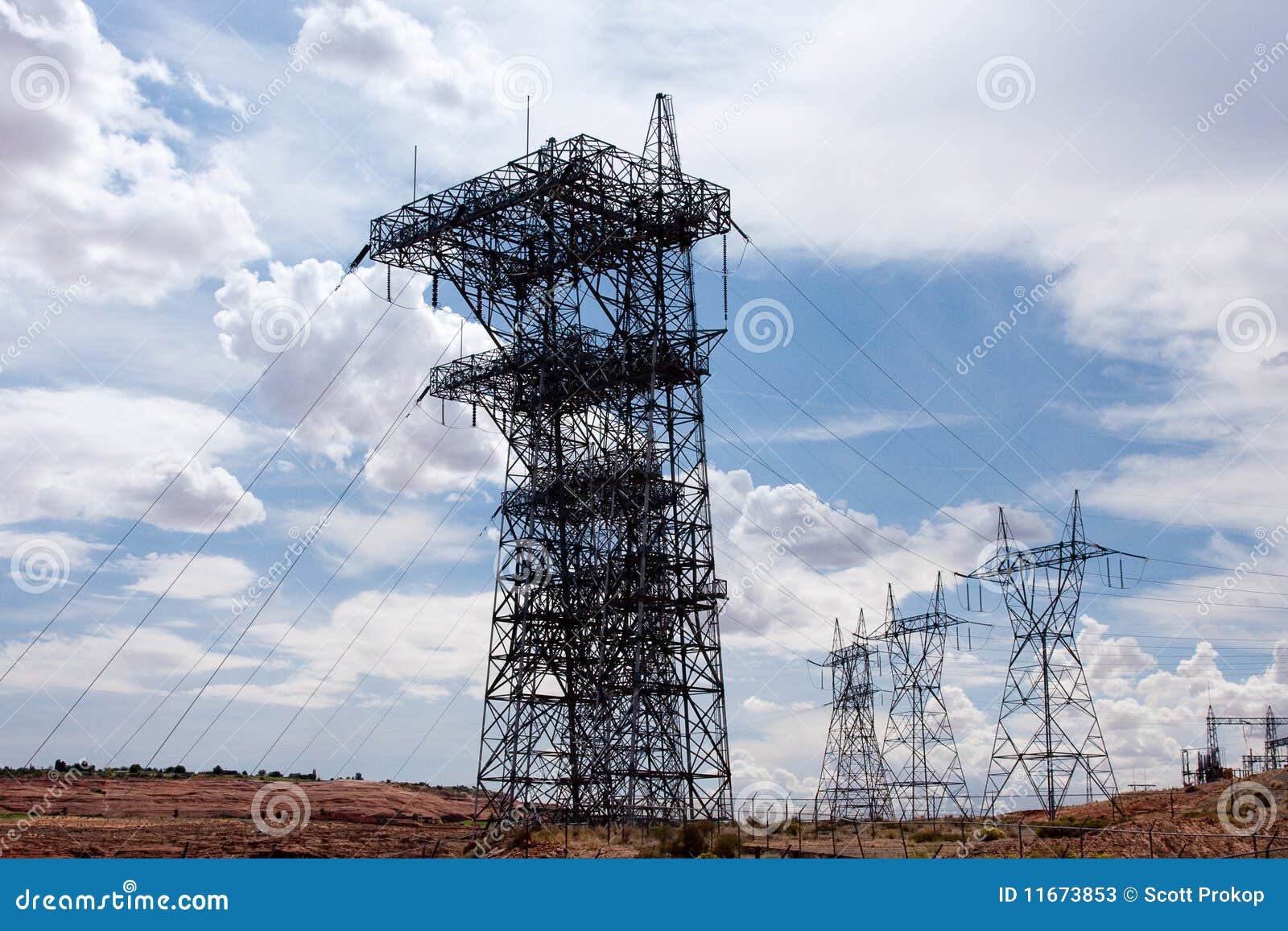 Electric Transmission Towers Stock Image - Image of electricity ...