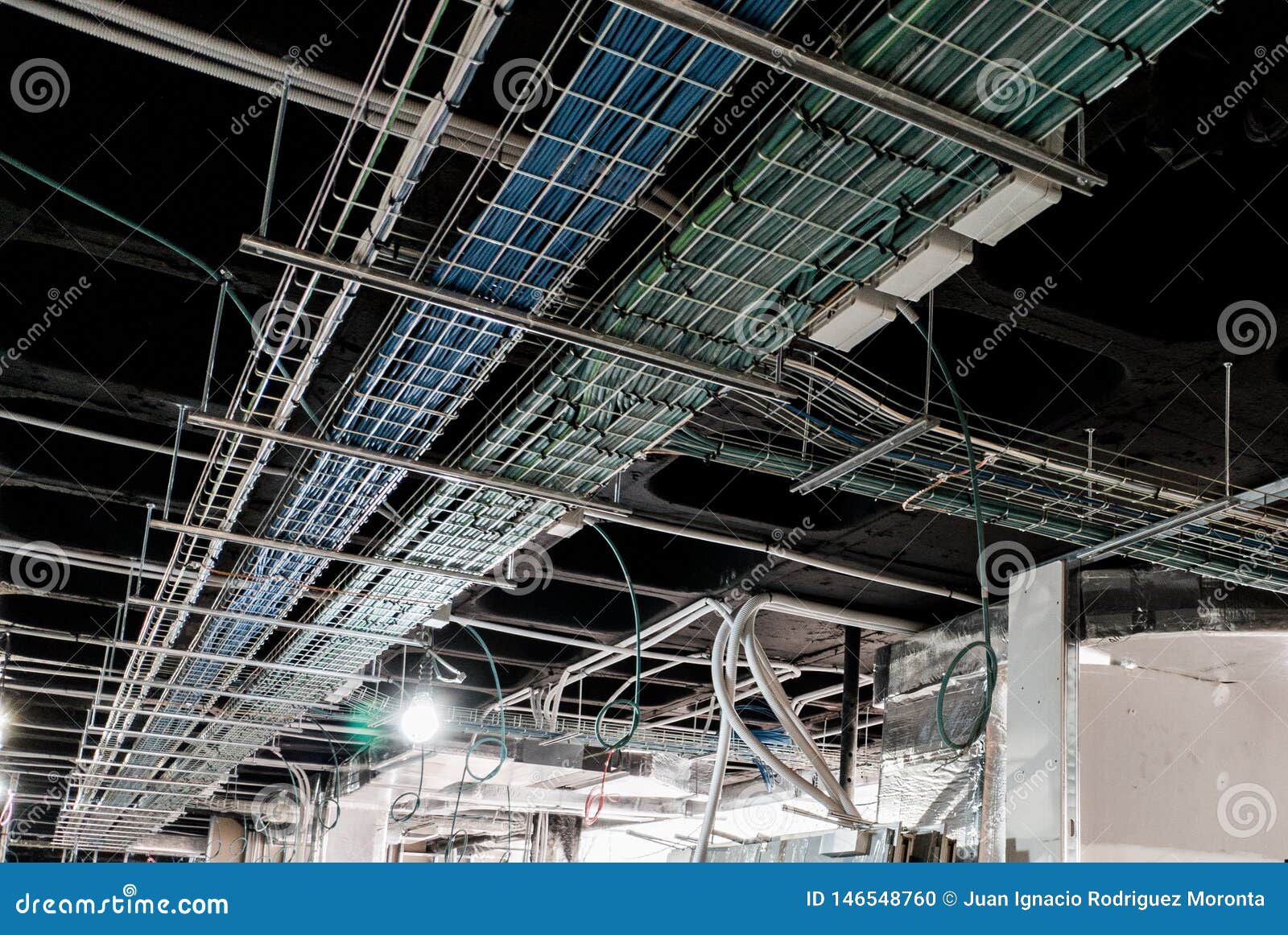 Electric Trays for Electrical and Data Cabling Stock Photo - Image of ...