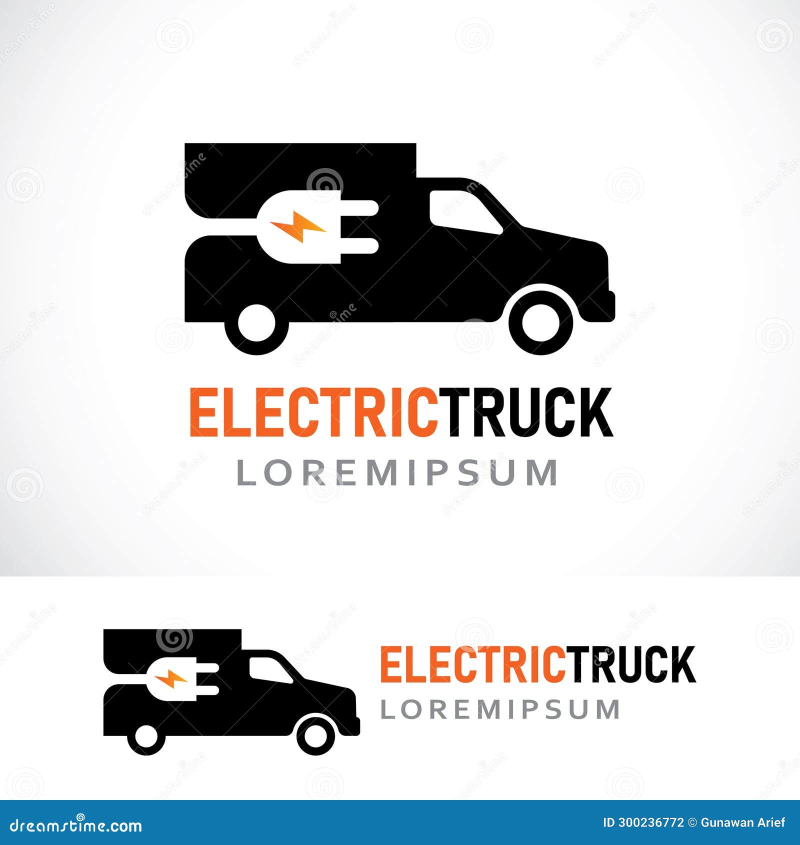 Electric Truck Logo Design Template Stock Vector - Illustration of ...
