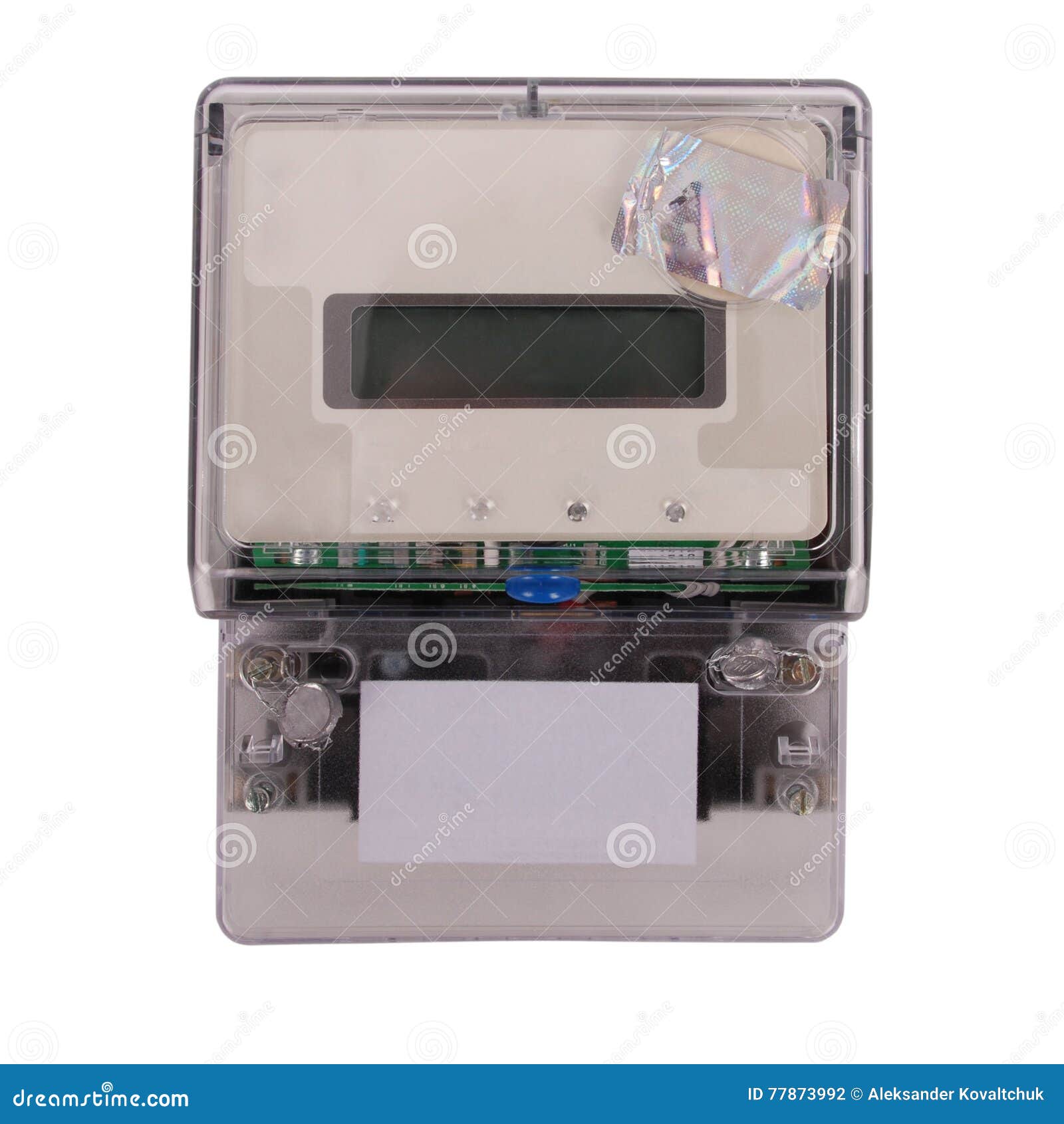 Electric two-tariff meter stock photo. Image of business - 77873992