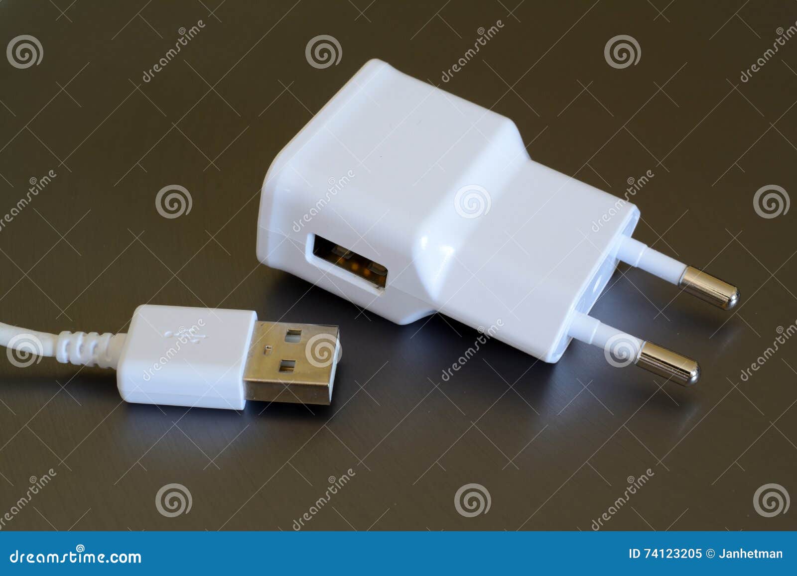 Electric and USB plugs stock image. Image of electrical - 74123205