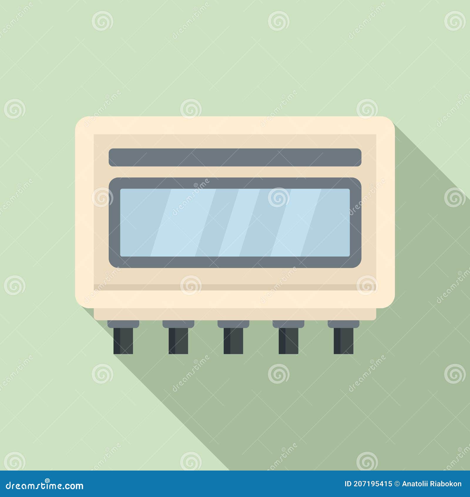 Electric Utilities Icon, Flat Style Stock Illustration - Illustration ...