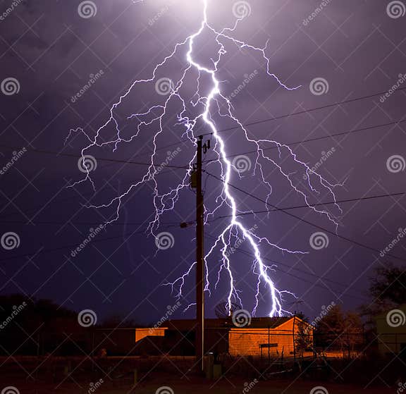 Electric Utility Lightning stock photo. Image of rain - 13713850