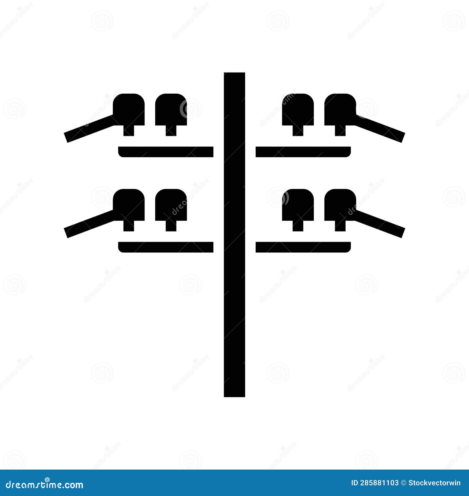Electric Utility Pole Electrical Engineer Glyph Icon Vector ...