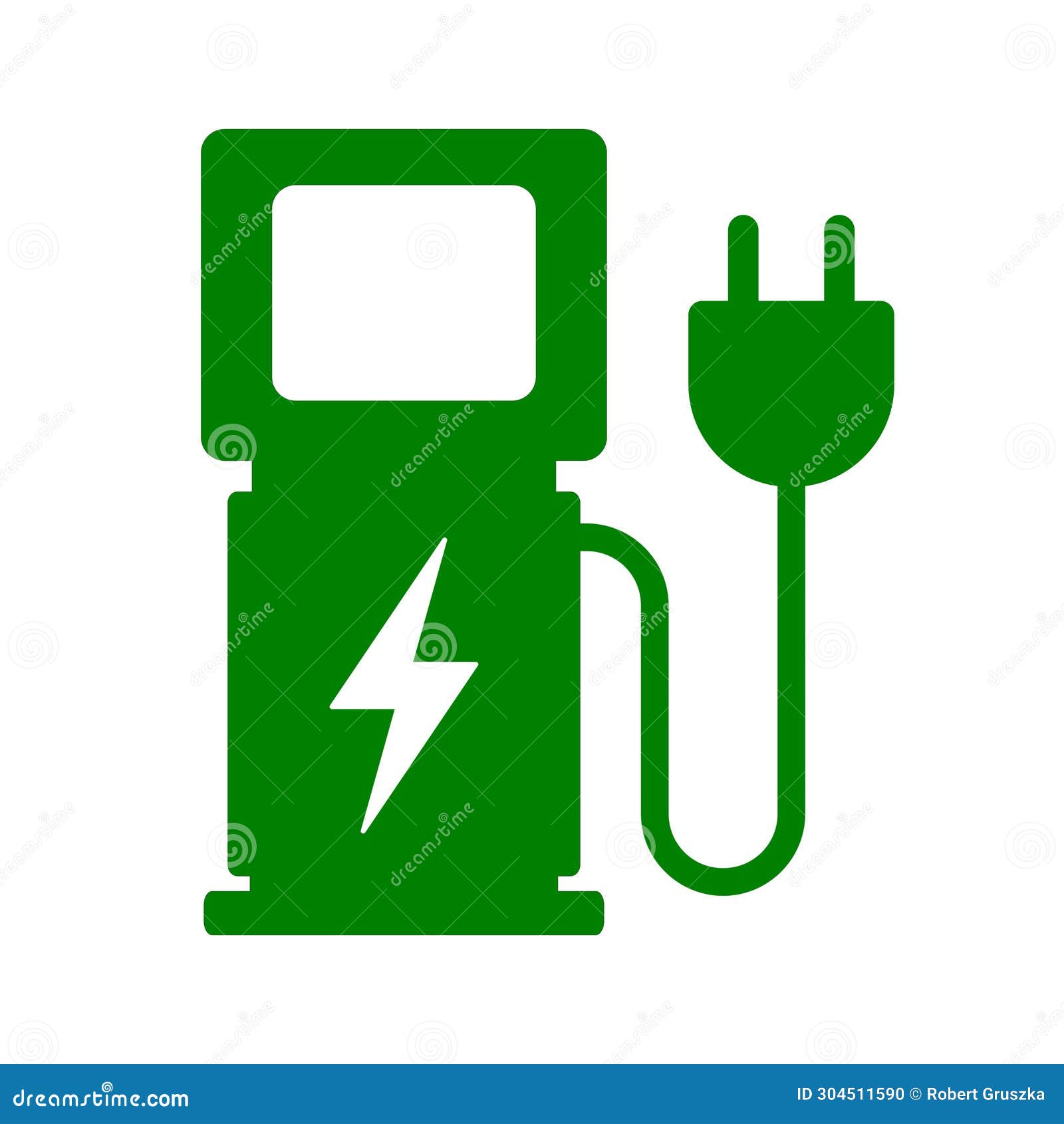 Electric Vehicle Charging Icon Stock Vector - Illustration of charging ...