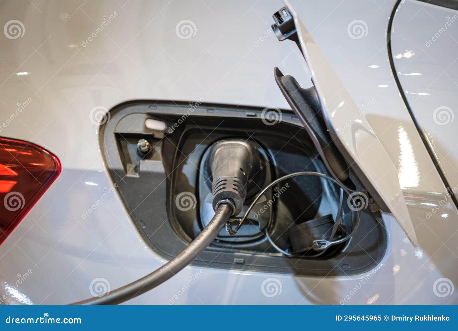 Electric Vehicle EV Charging Socket Plug Port Stock Image - Image of ...
