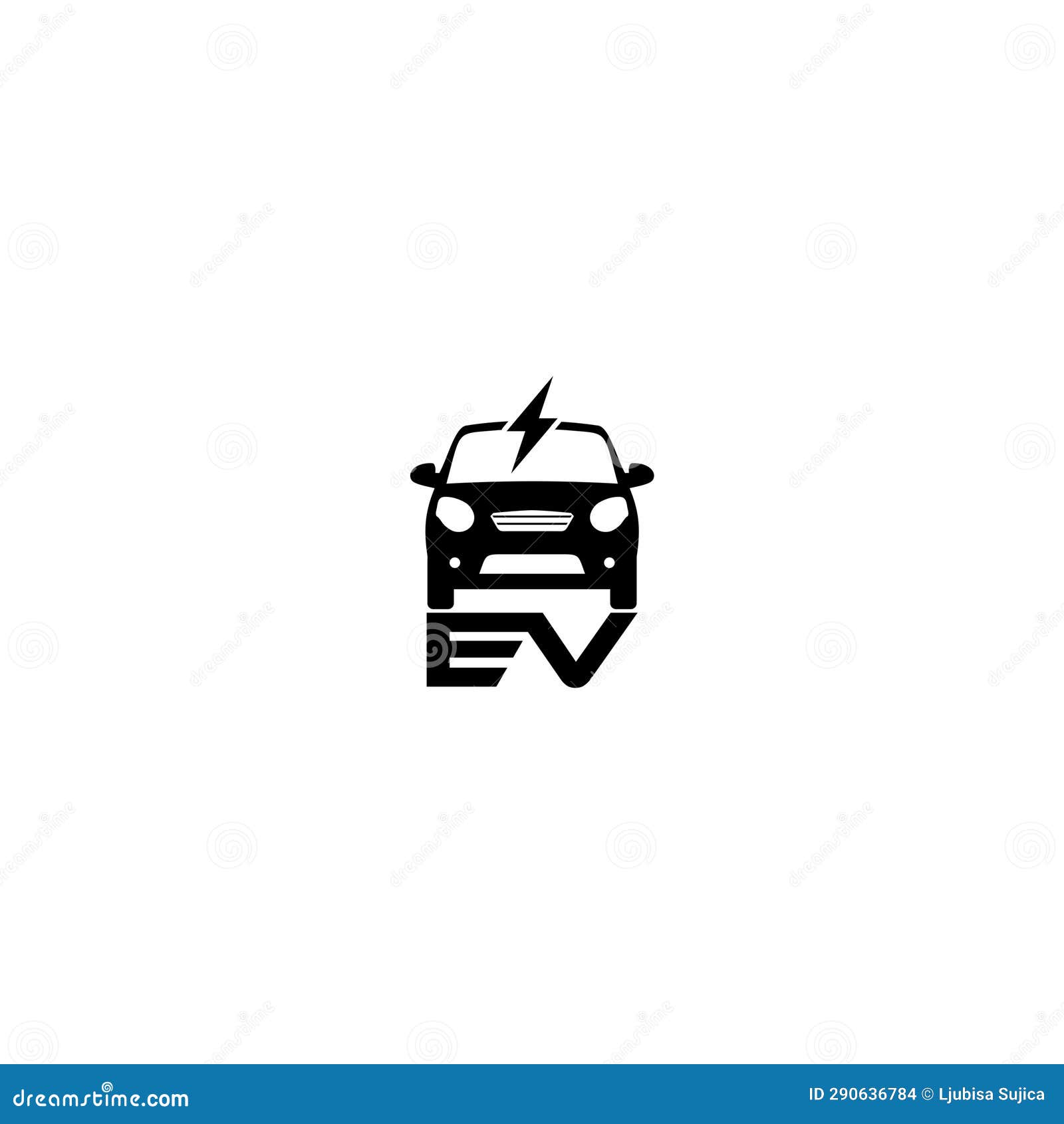 Electric Vehicle Logo. EV Car Electric Vehicle Charger Logo Icon Stock ...
