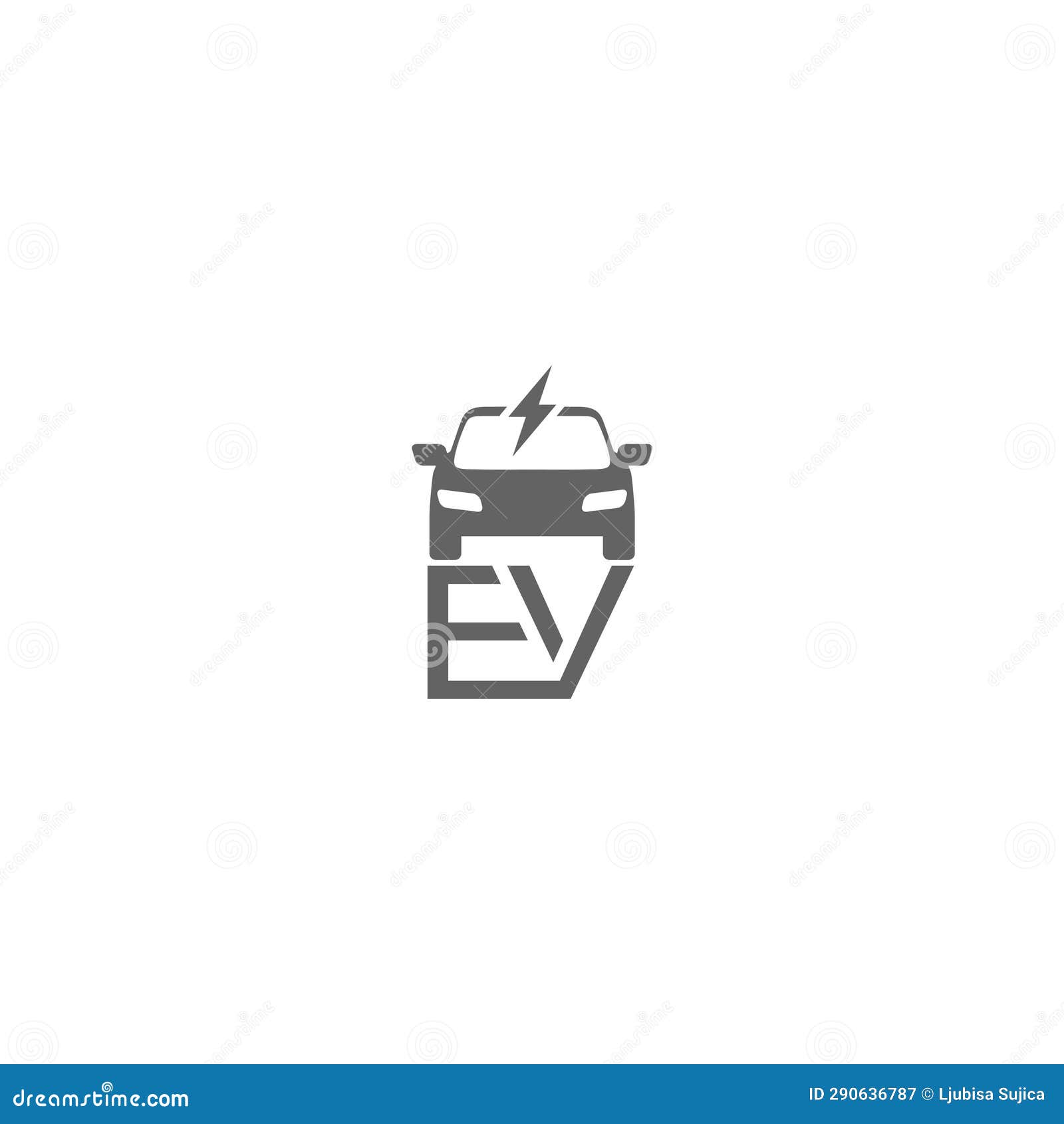 Electric Vehicle Logo. EV Car Electric Vehicle Charger Logo Icon Stock ...