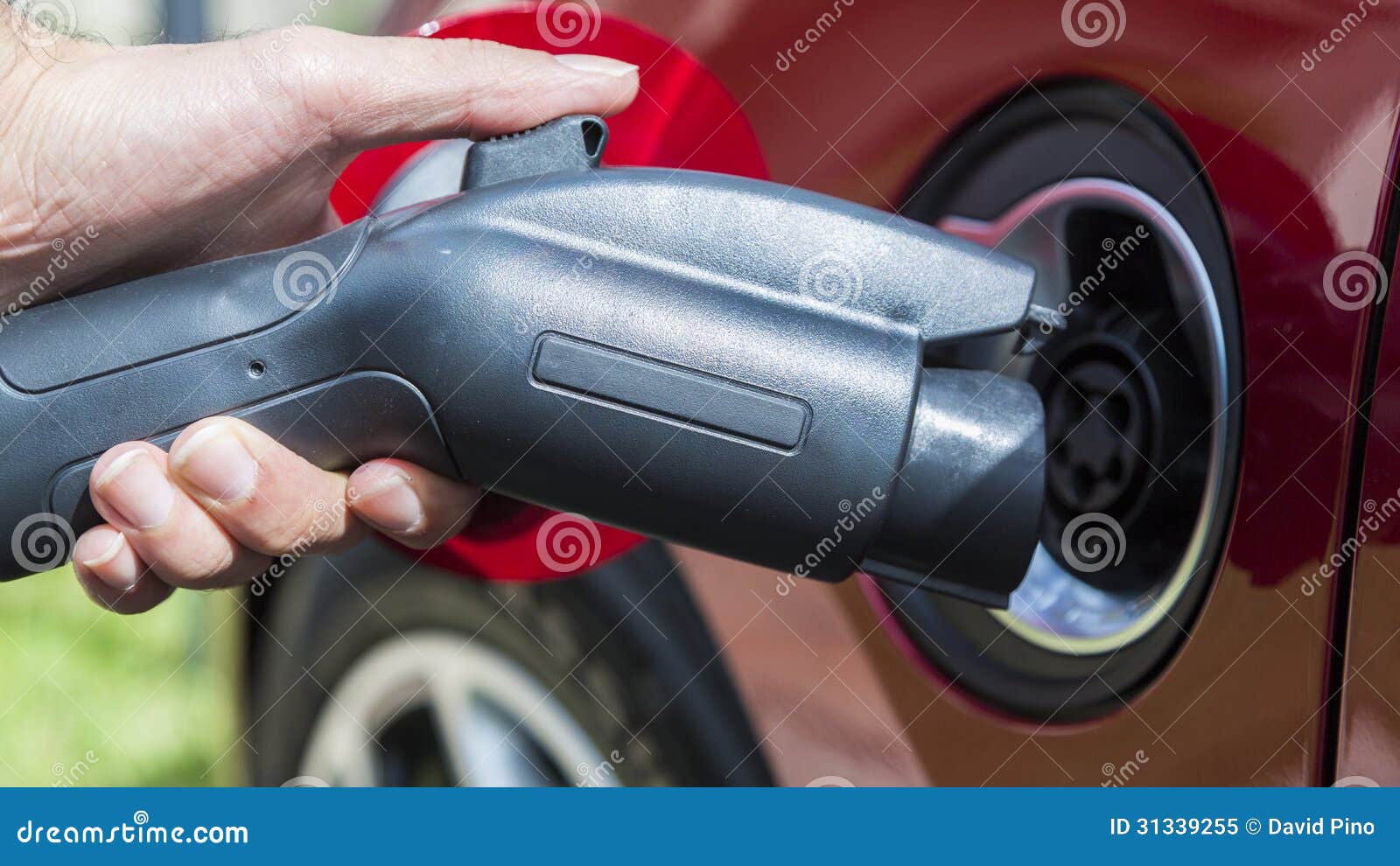 Electric Vehicle Plugged in Stock Image - Image of ecologic, charge ...