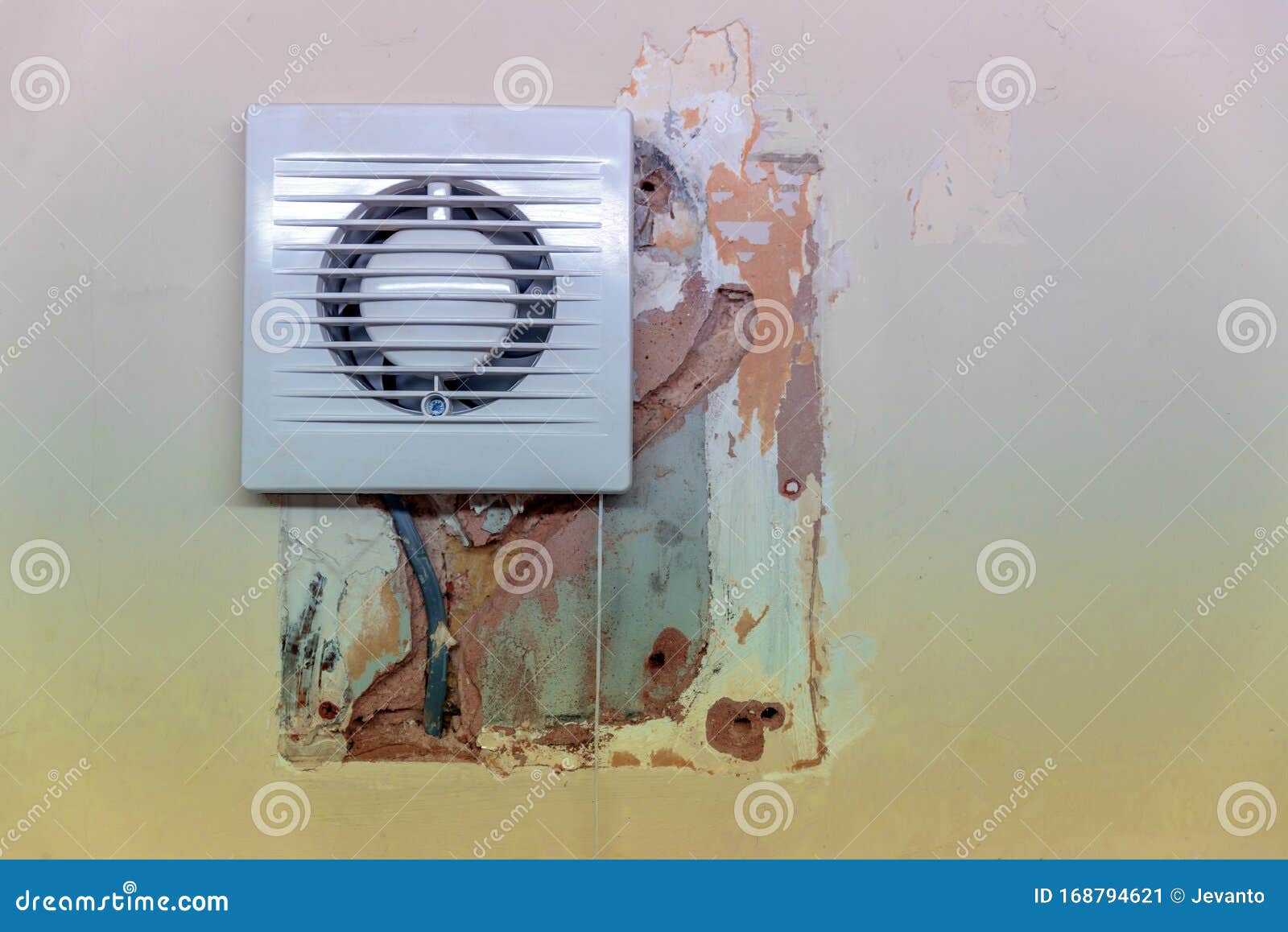 Electric Vent in a Wall during Renovation in England Uk Stock Image ...
