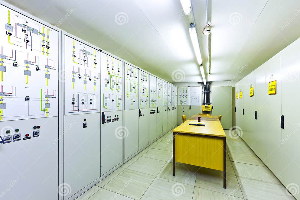 Electric Voltage Control Room Stock Photo - Image of nuclear, electric ...