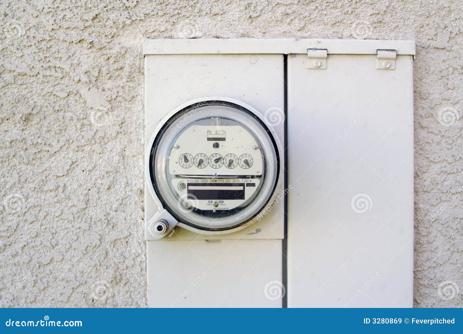 Watt Hour Meter With Electricity Short Circuit Danger Of Overuse Power ...