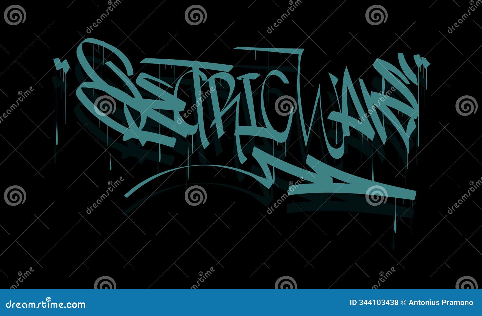 ELECTRIC WAVE Graffiti Tag Style Design Stock Vector - Illustration of ...