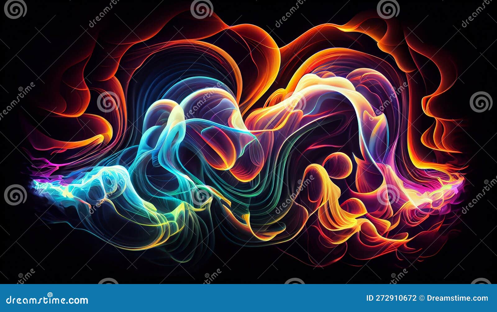 Generative AI, "Electric Waves": a Hypnotic and Energetic Vibrant Neon ...