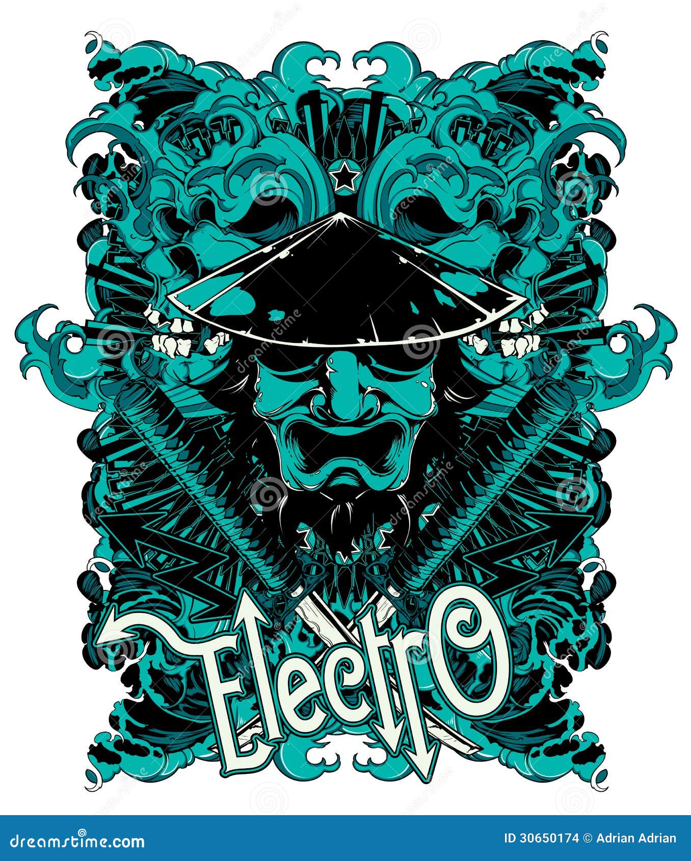 Electric waves stock vector. Illustration of military - 30650174