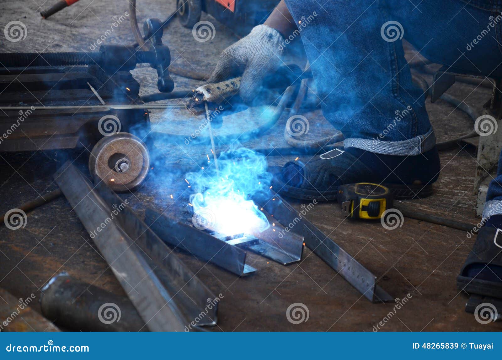 Electric welding stock image. Image of safety, repair - 48265839