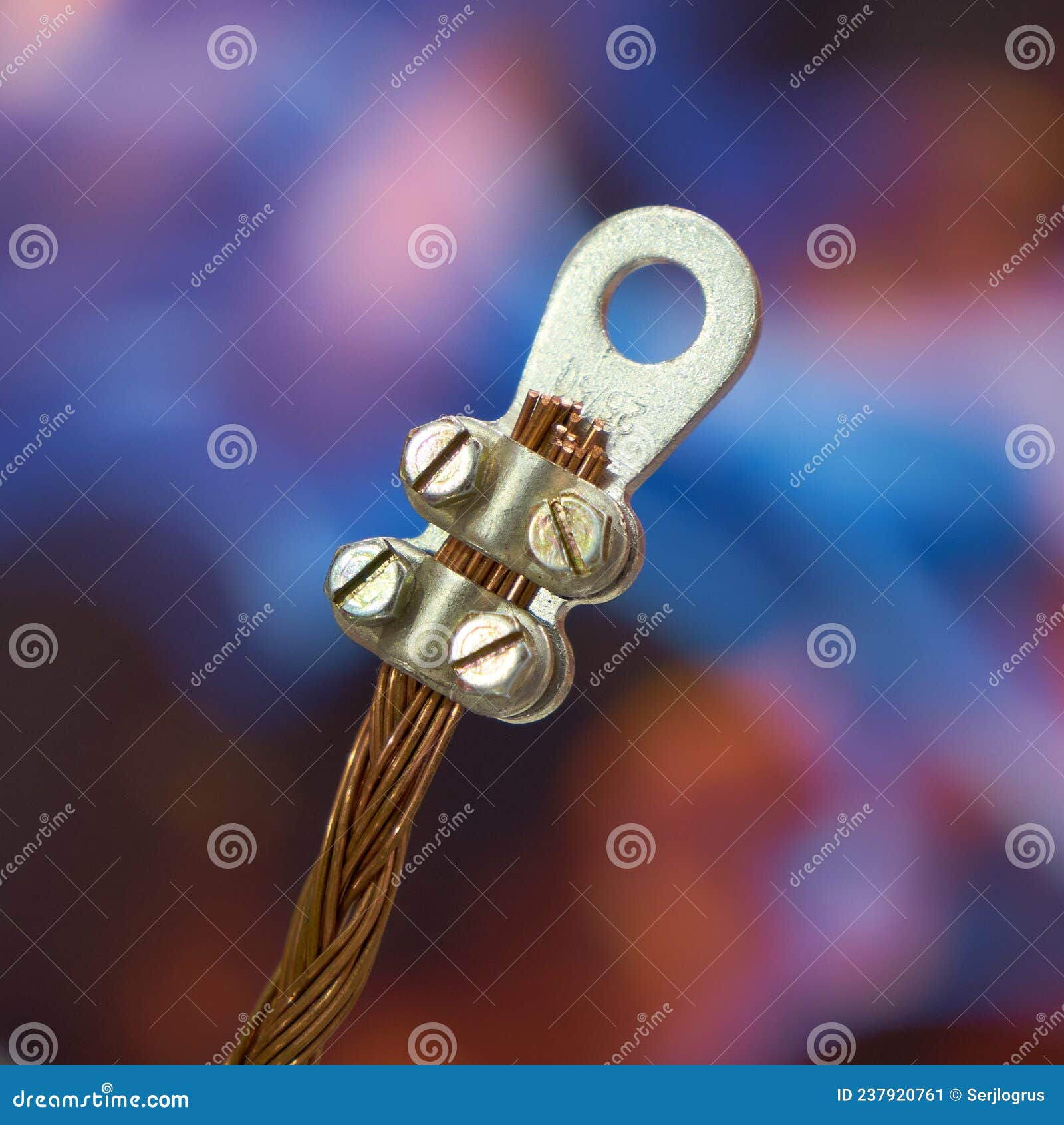 Electric Wire with Assembly Lug Stock Image - Image of cable, facility ...