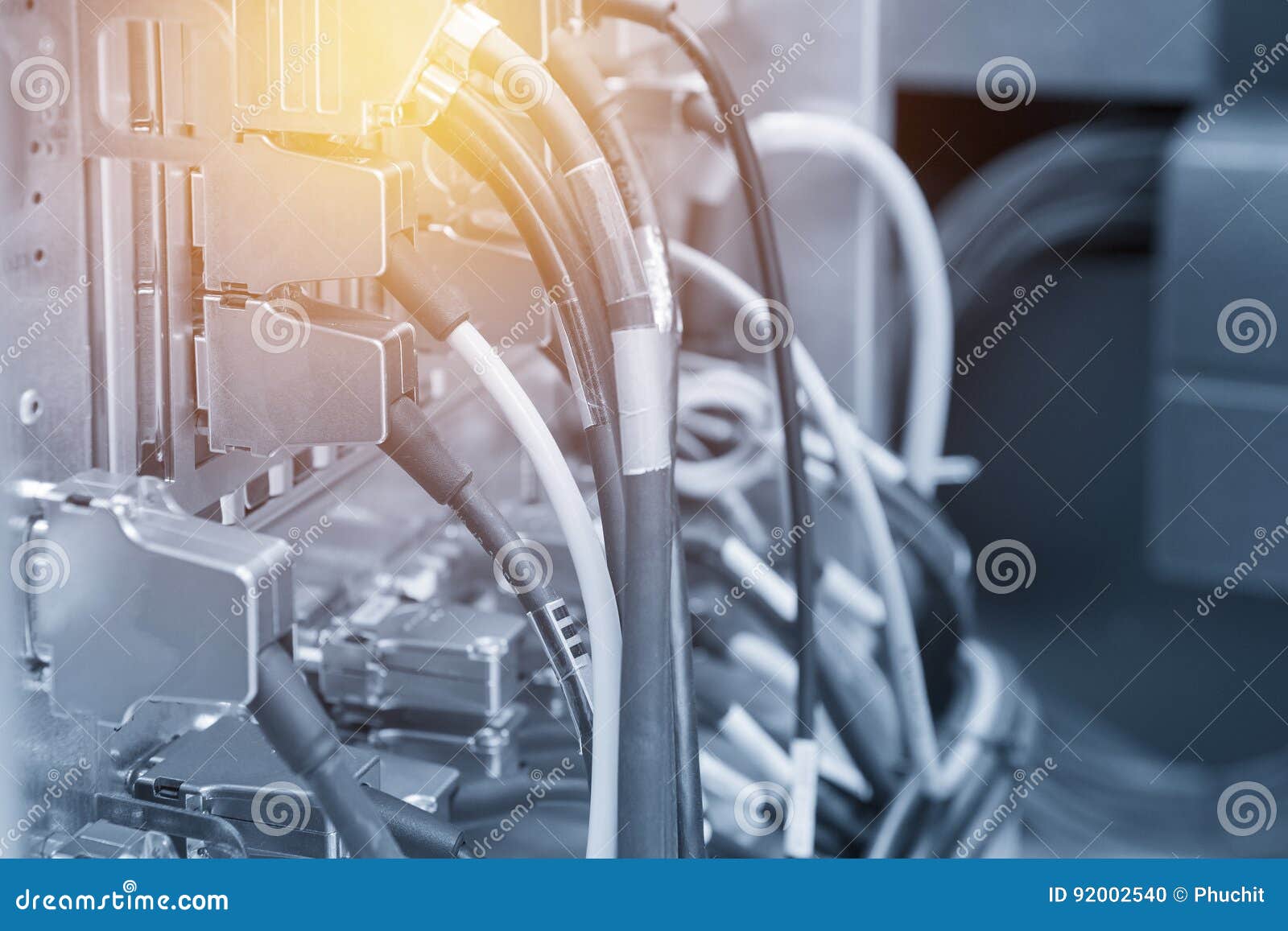 The Electric Wire Behind the Control Board Stock Photo - Image of mess ...