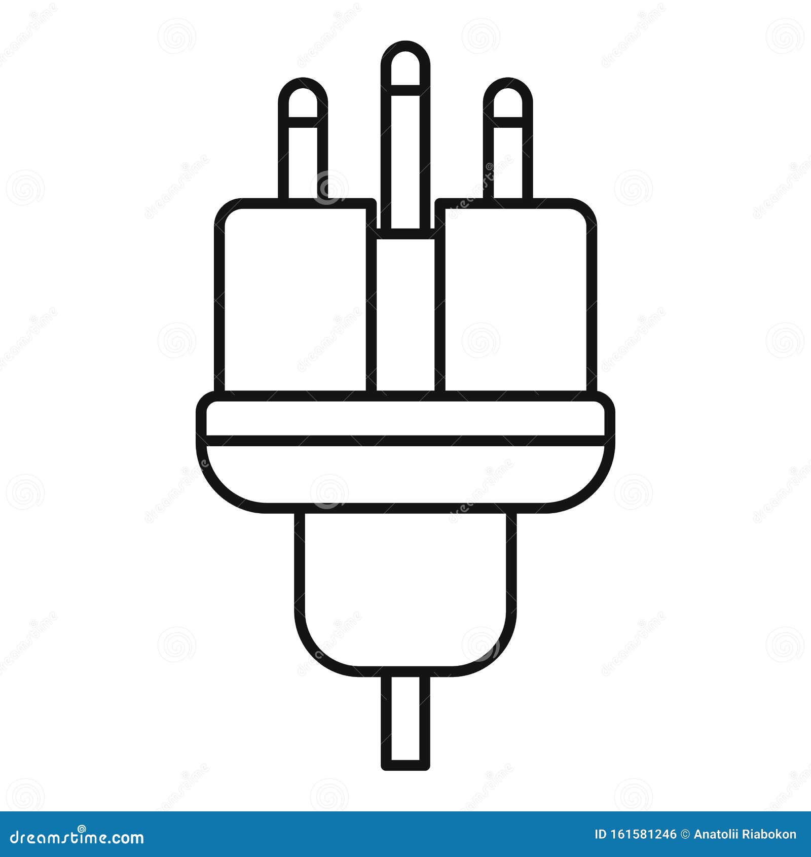 Electric Wire Icon, Outline Style Stock Vector - Illustration of line ...