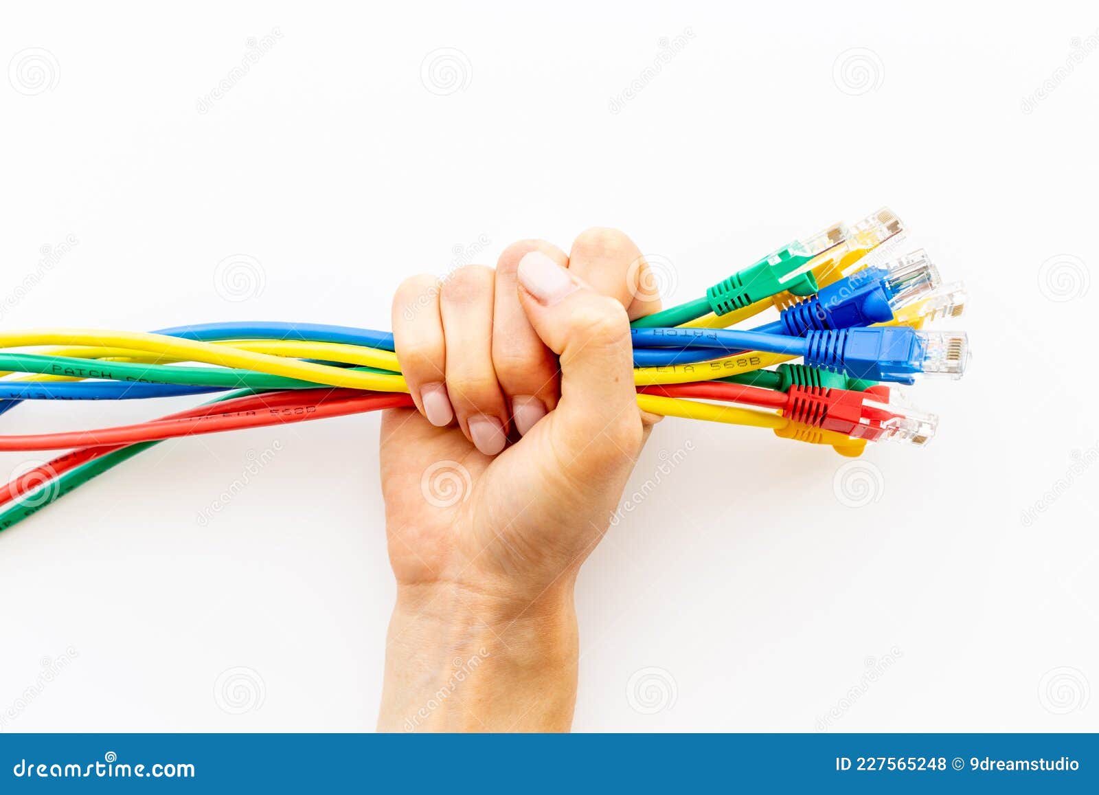 Electric Wire and Network Cables, Top View Stock Photo - Image of ...