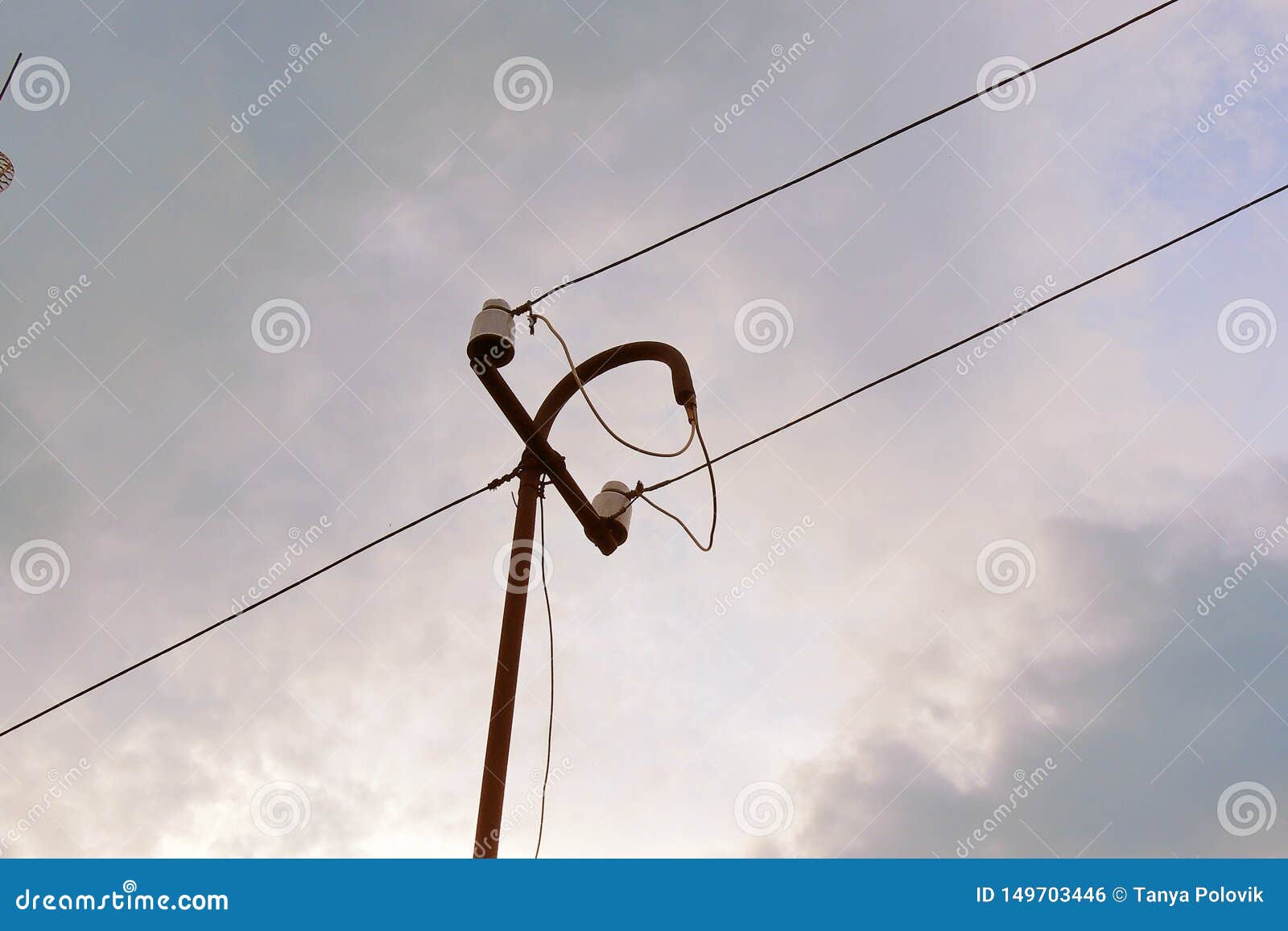 Electric Wire Electric Tower Stock Photo - Image of device, electrician ...