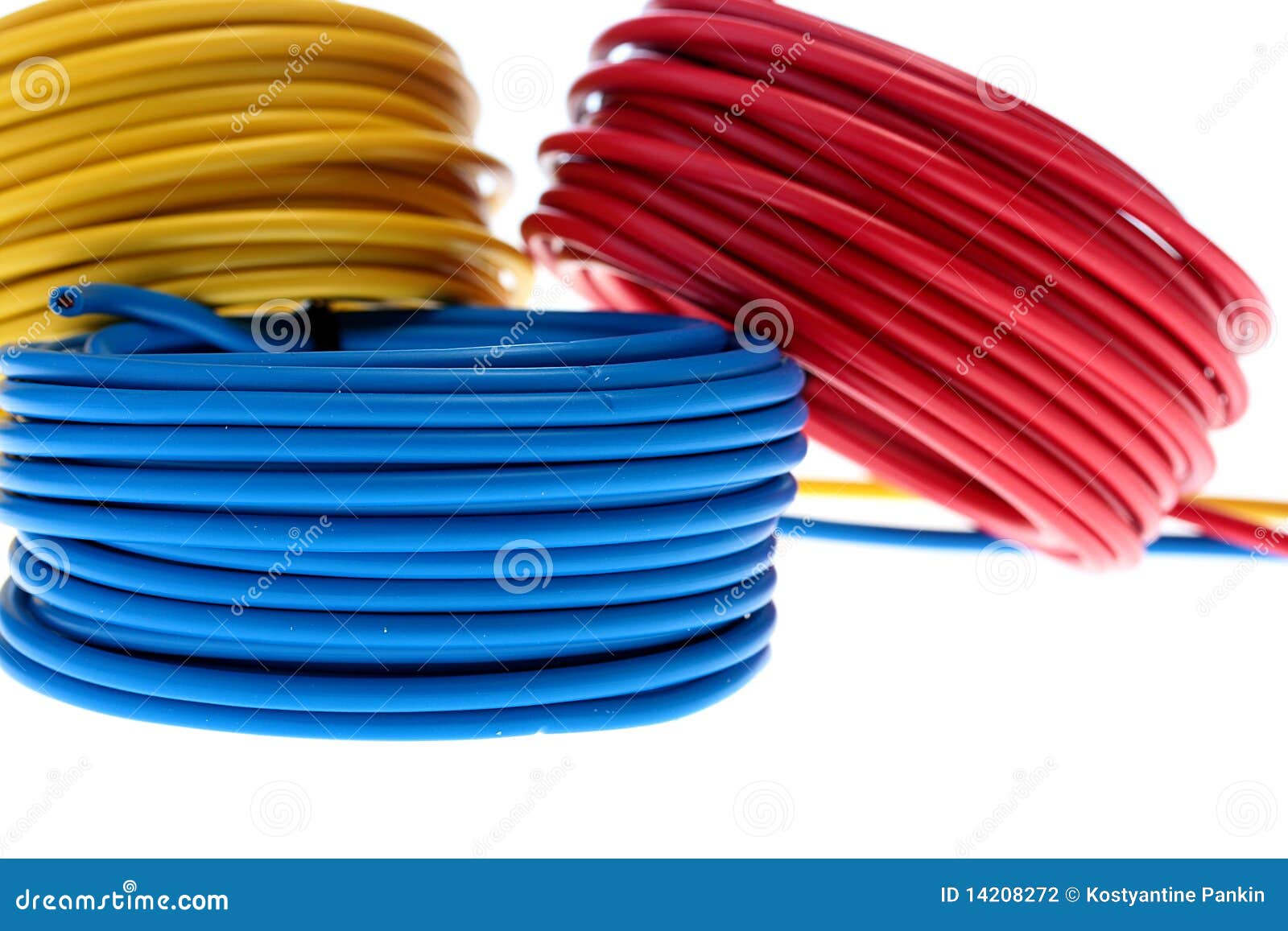 Electric wires stock photo. Image of yellow, connect - 14208272