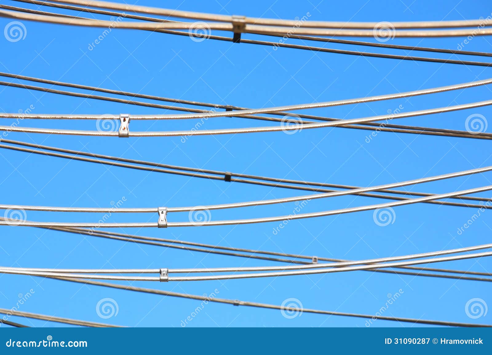 Electric wires stock image. Image of steel, power, background - 31090287