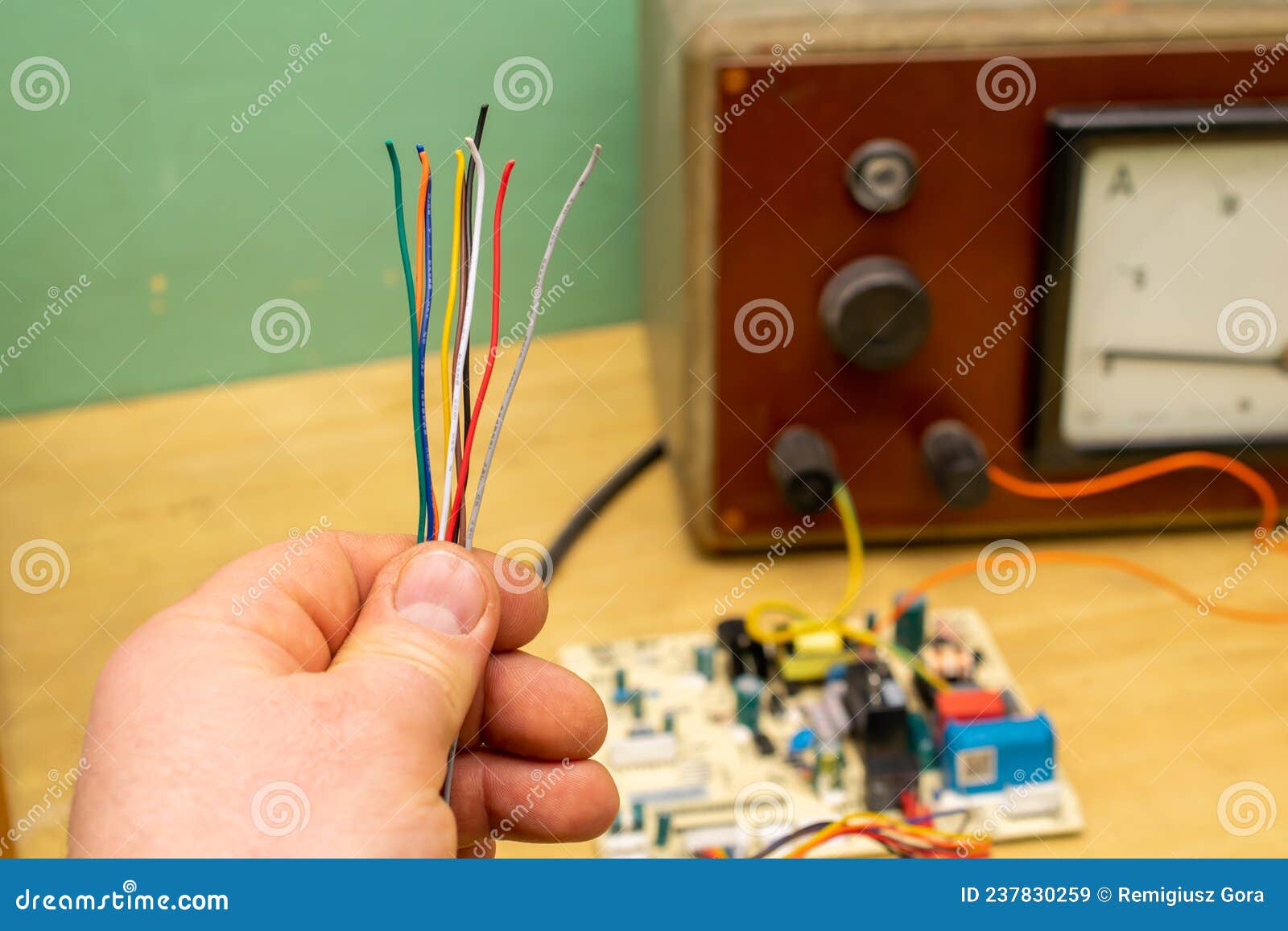 Electric Wires in Hand, Laboratory Stock Image - Image of industry ...