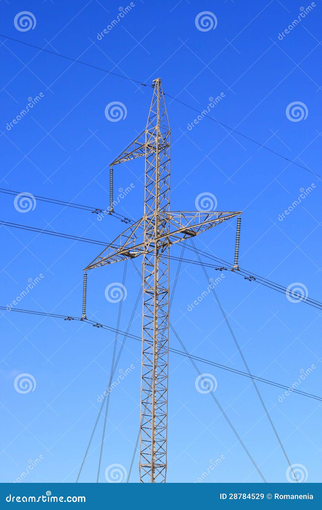 Electric Wires and Tall Sturdy Stock Image - Image of peaceful ...